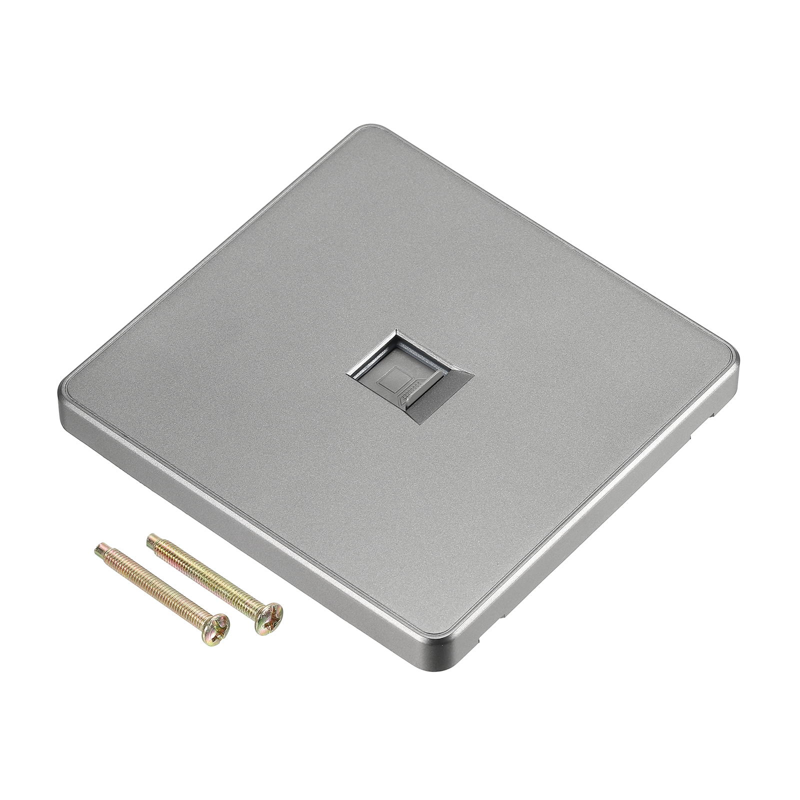 Uxcell Ethernet Socket Single Port RJ45 CAT6 Wall Plate Silver Grey for ...