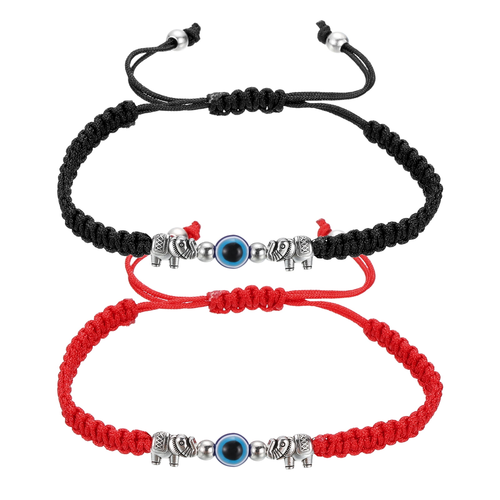 Uxcell Evil Eye Lucky Bracelets, Handmade Braided Rope String ...