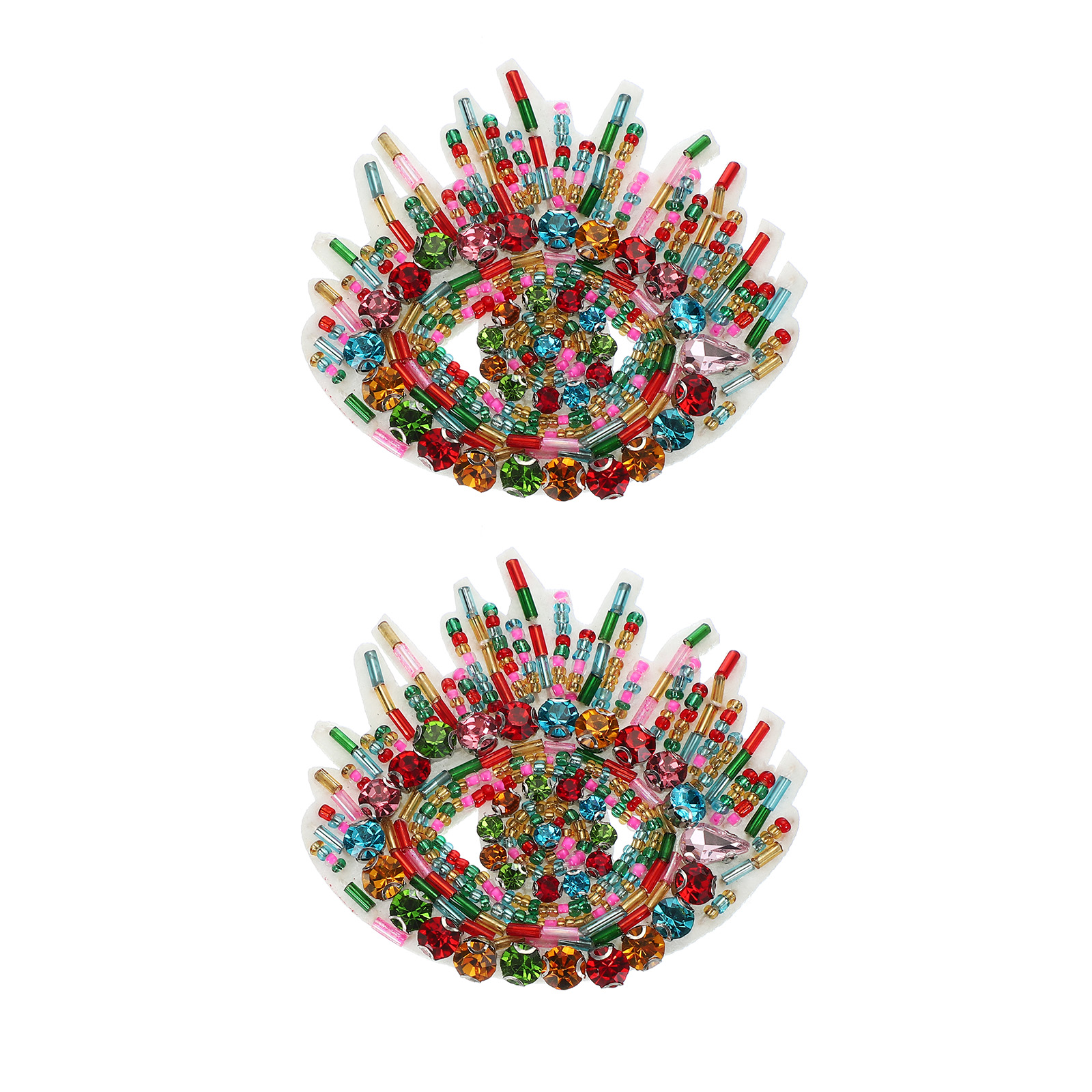 Uxcell Evil Eyes Rhinestone Patches, 2 Pcs Evil Eyes Patches Sew on ...