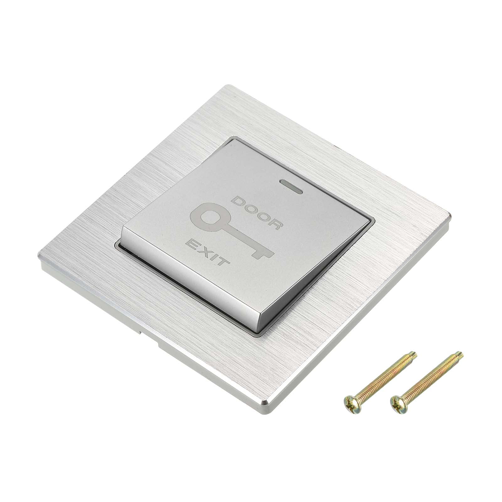 Uxcell Exit Release Button Switch Resettable 1 Gang 1 Way Aluminum ...