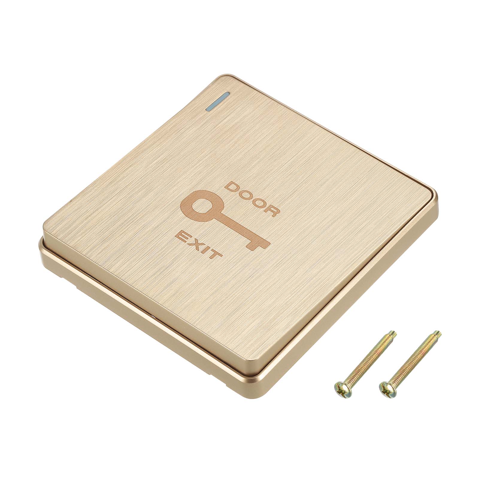 Uxcell Exit Release Button Switch Resettable 1 Gang 1 Way PC Panel Gold ...
