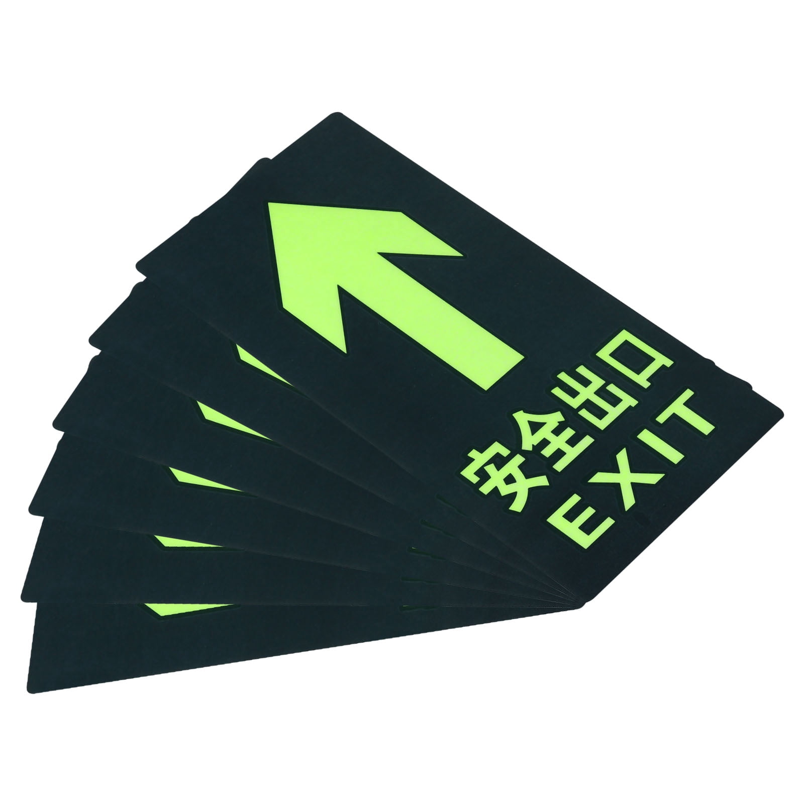 Uxcell Exit Sign Arrow Stickers, 11.6" x 6.1" PVC Self Adhesive Door ...