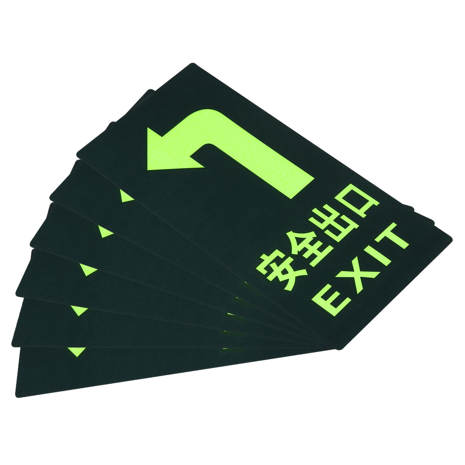 Uxcell Exit Sign Arrow Stickers, 11.6" x 6.1" PVC Self Adhesive Door ...