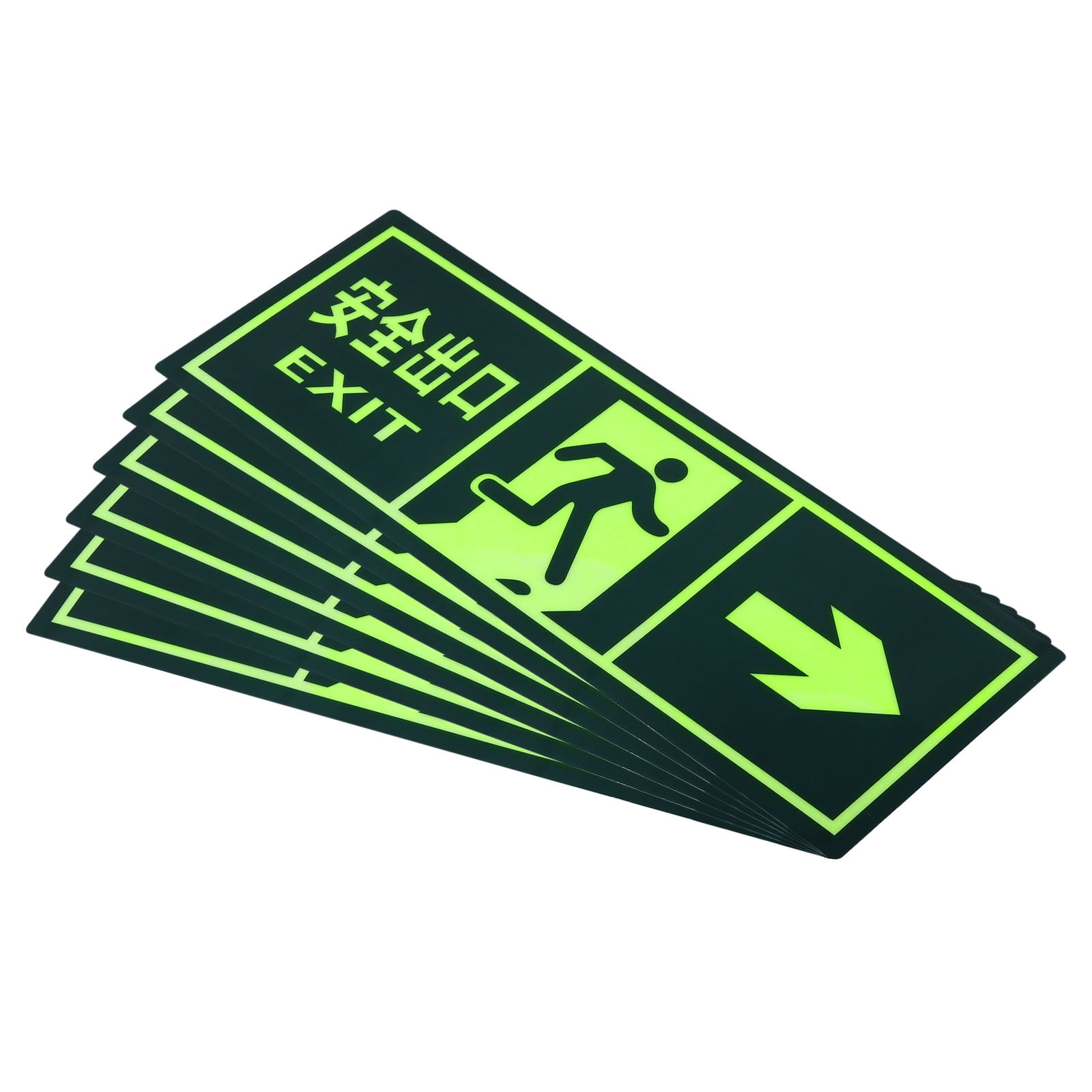 Uxcell Exit Sign Arrow Stickers, 14.2" x 5.5" Self Adhesive Door Exit ...
