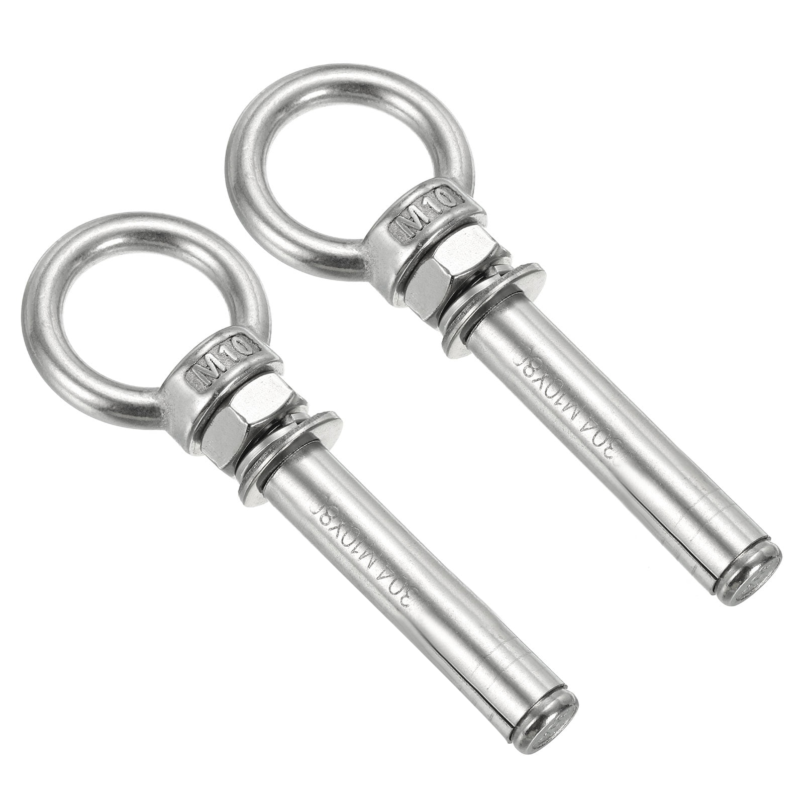 Uxcell Expansion Eye Bolt M10x80mm 304 Stainless Steel Shoulder Anchors ...