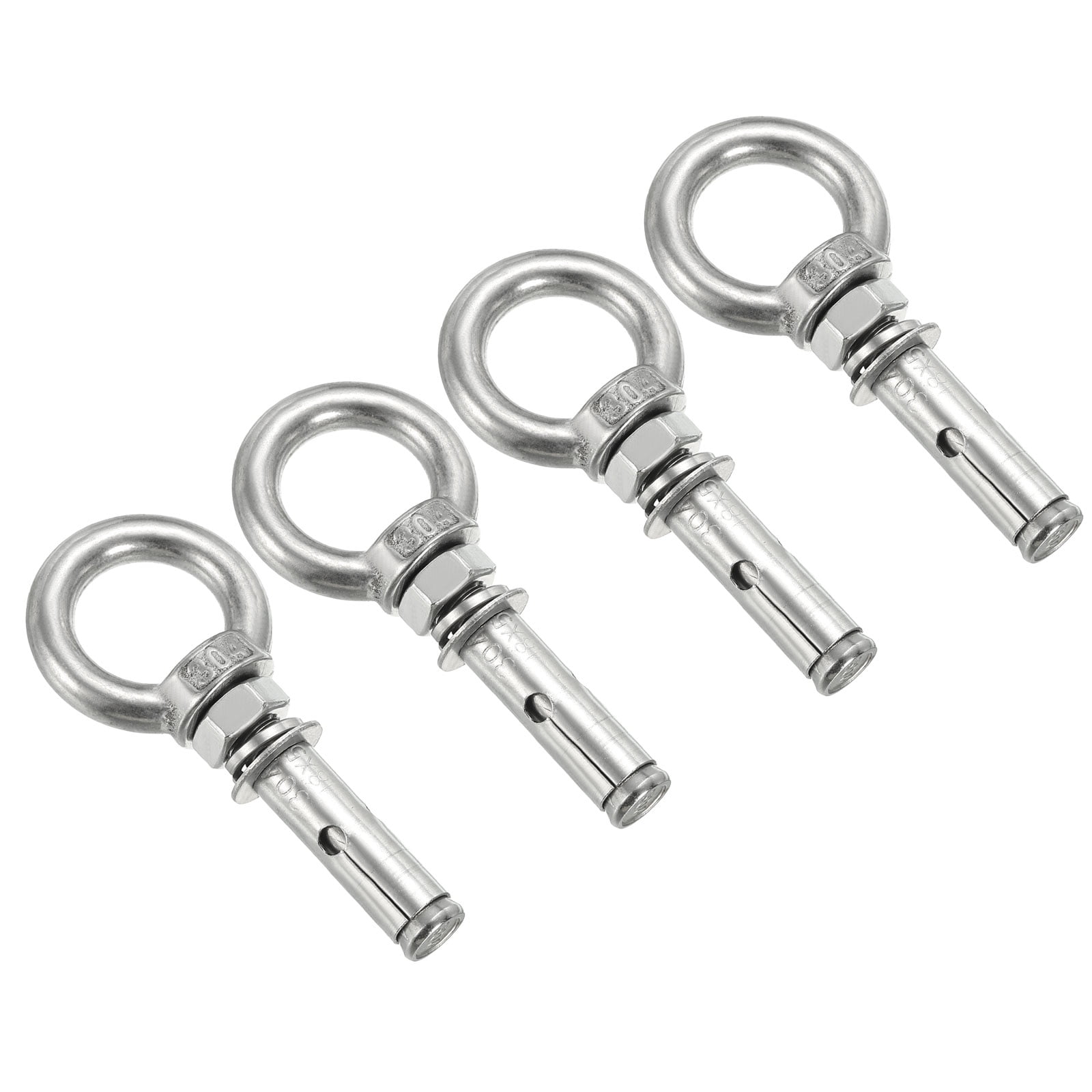 Uxcell Expansion Eye Bolt M8x50mm 304 Stainless Steel Shoulder Anchors ...