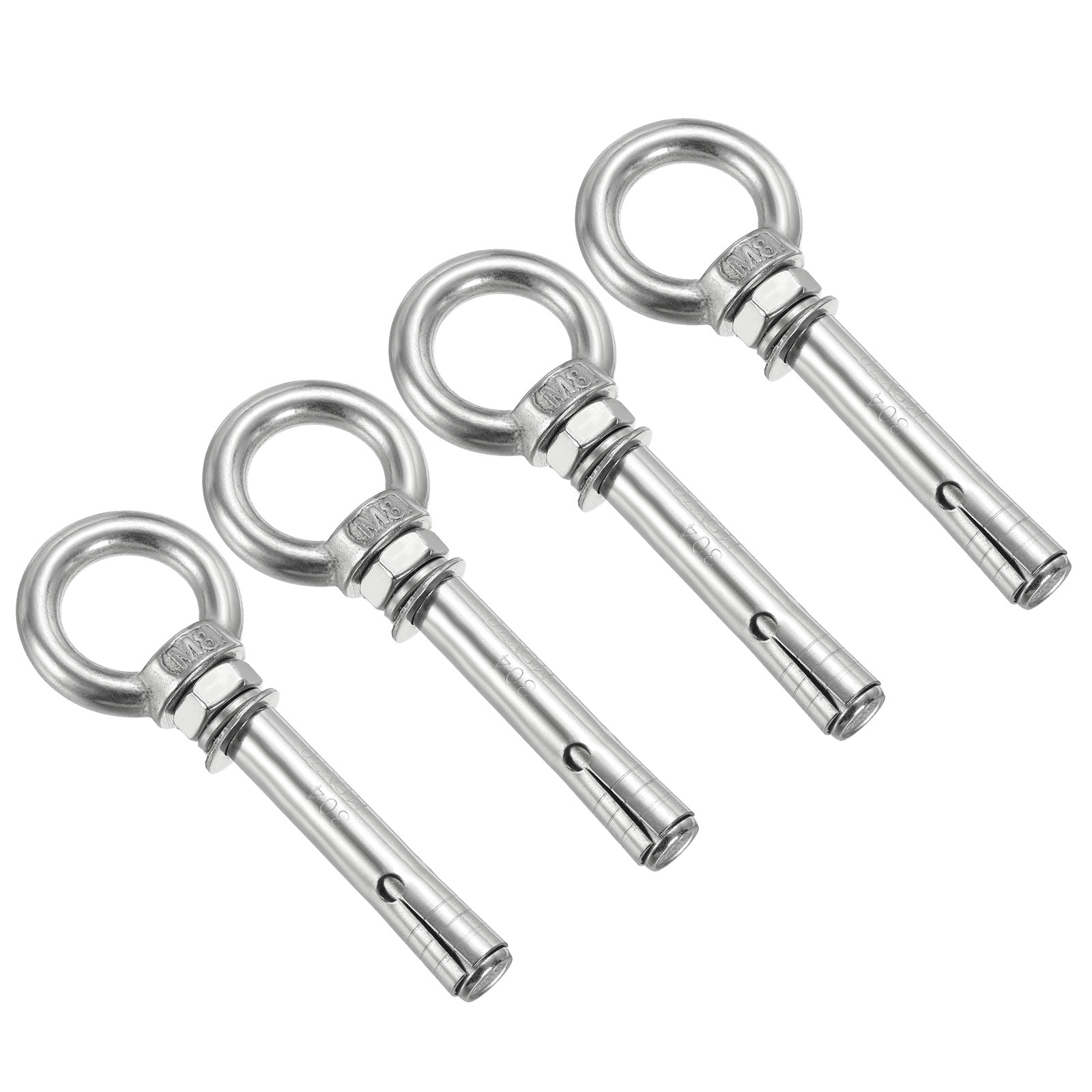 Uxcell Expansion Eye Bolt M8x70mm 304 Stainless Steel Shoulder Anchors ...
