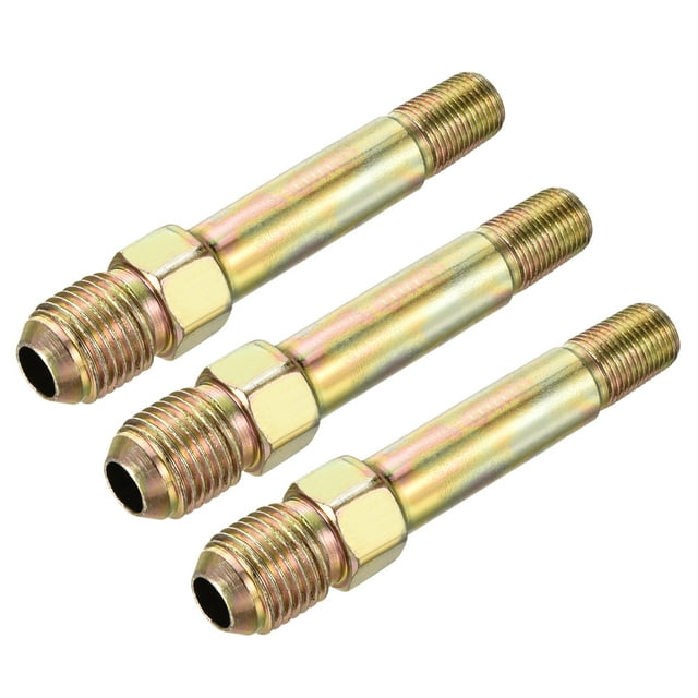 Uxcell Extension Pipe Fitting 9/16"-18 UNF Male to 1/8 PT Male Adapter 75mm Extension Connector ...