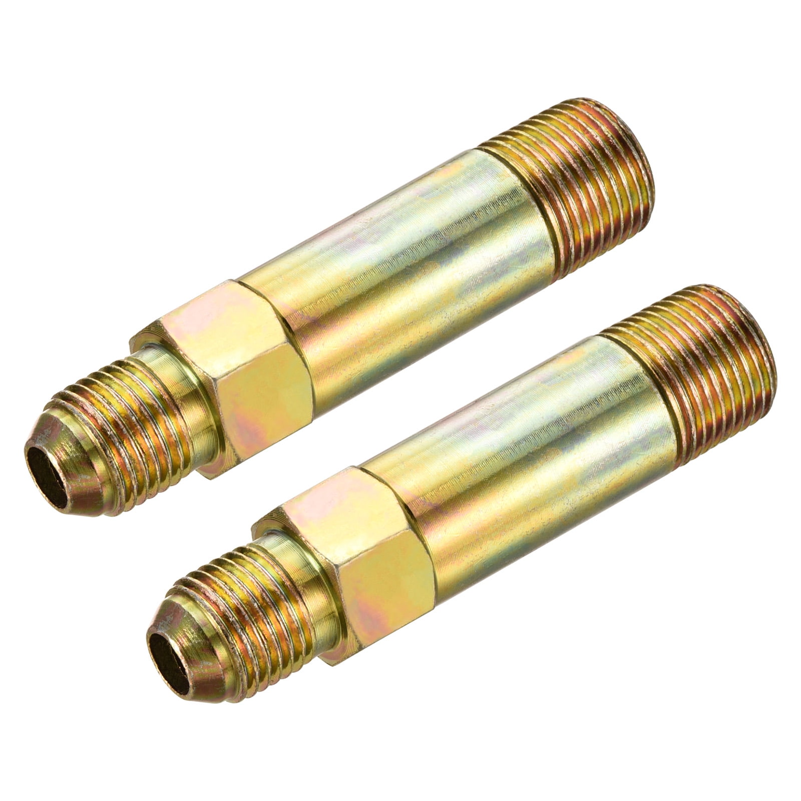 Uxcell Extension Pipe Fitting 9/16"-18 UNF Male to 3/8 PT Male Adapter 75mm Extension Connector ...