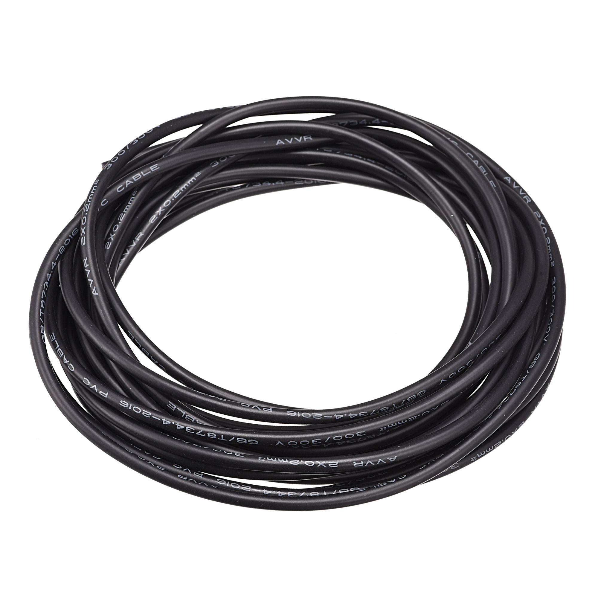 Uxcell Extension Wire Power Cable Copper Conductor 2 Core 24 AWG 16ft ...