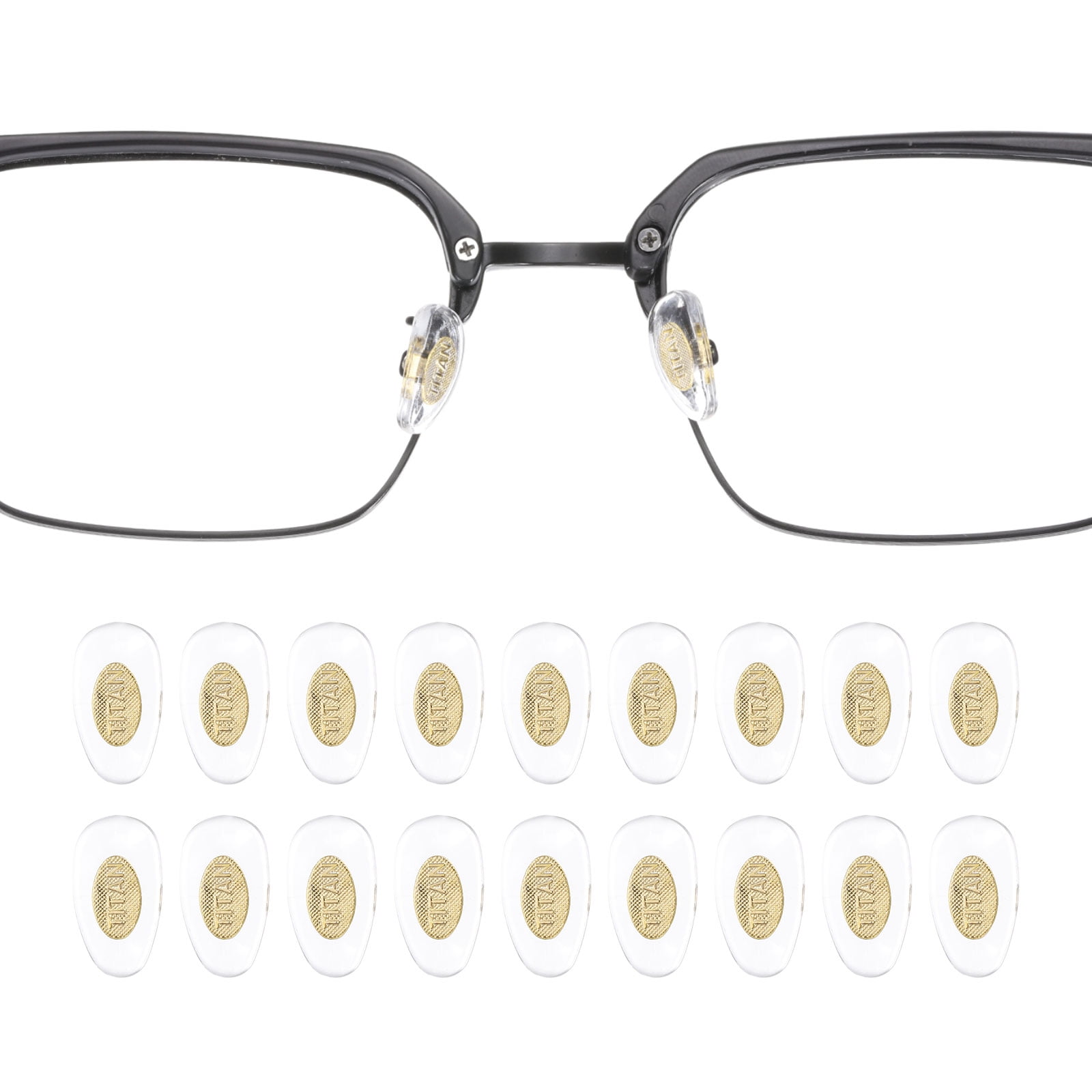 Uxcell Eyeglass Nose Pad Thickness PVC Anti-Slip Glasses Nose Grips ...