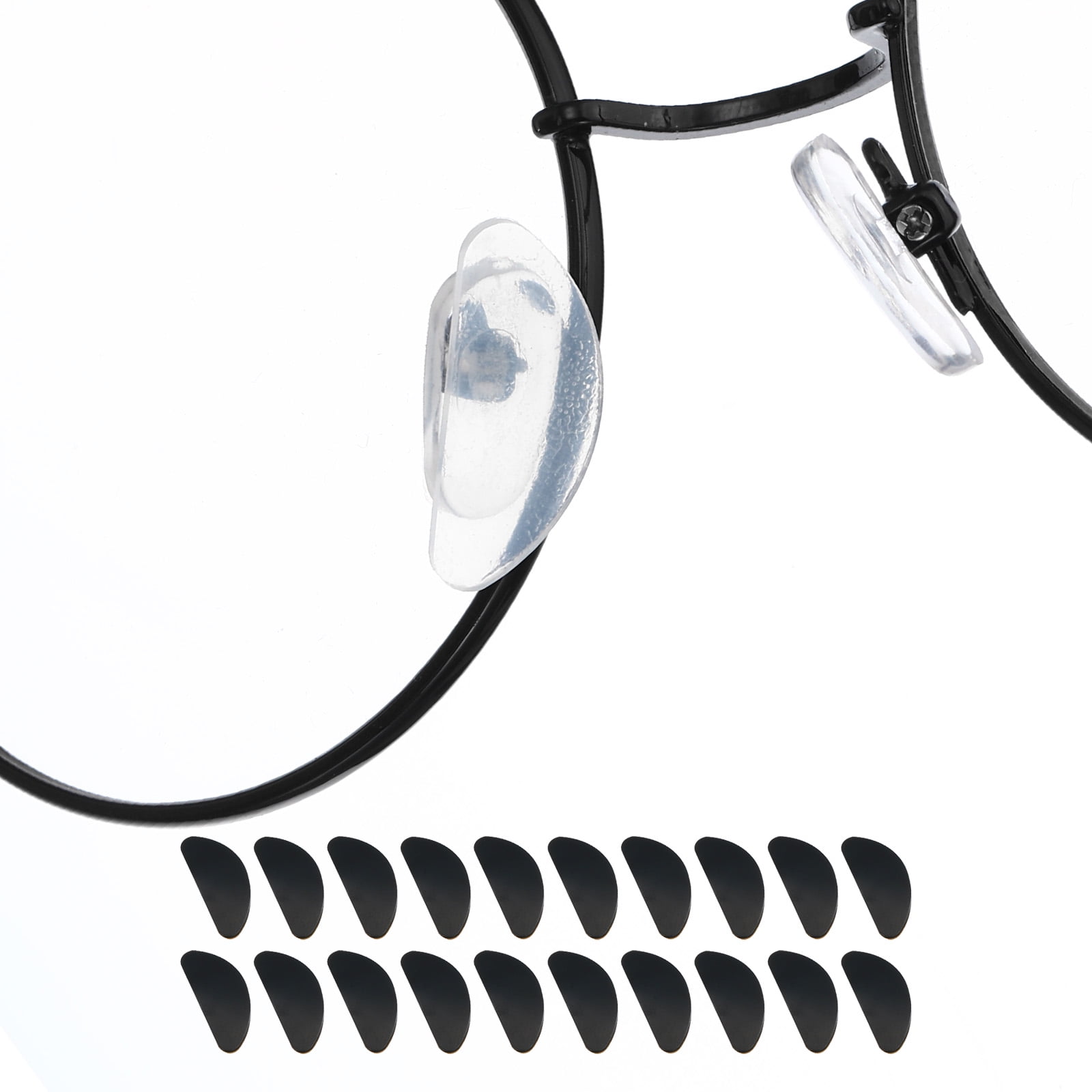 Uxcell Eyeglass Nose Pads, 20 Pair Soft Silicone Adhesive Glasses Nose ...