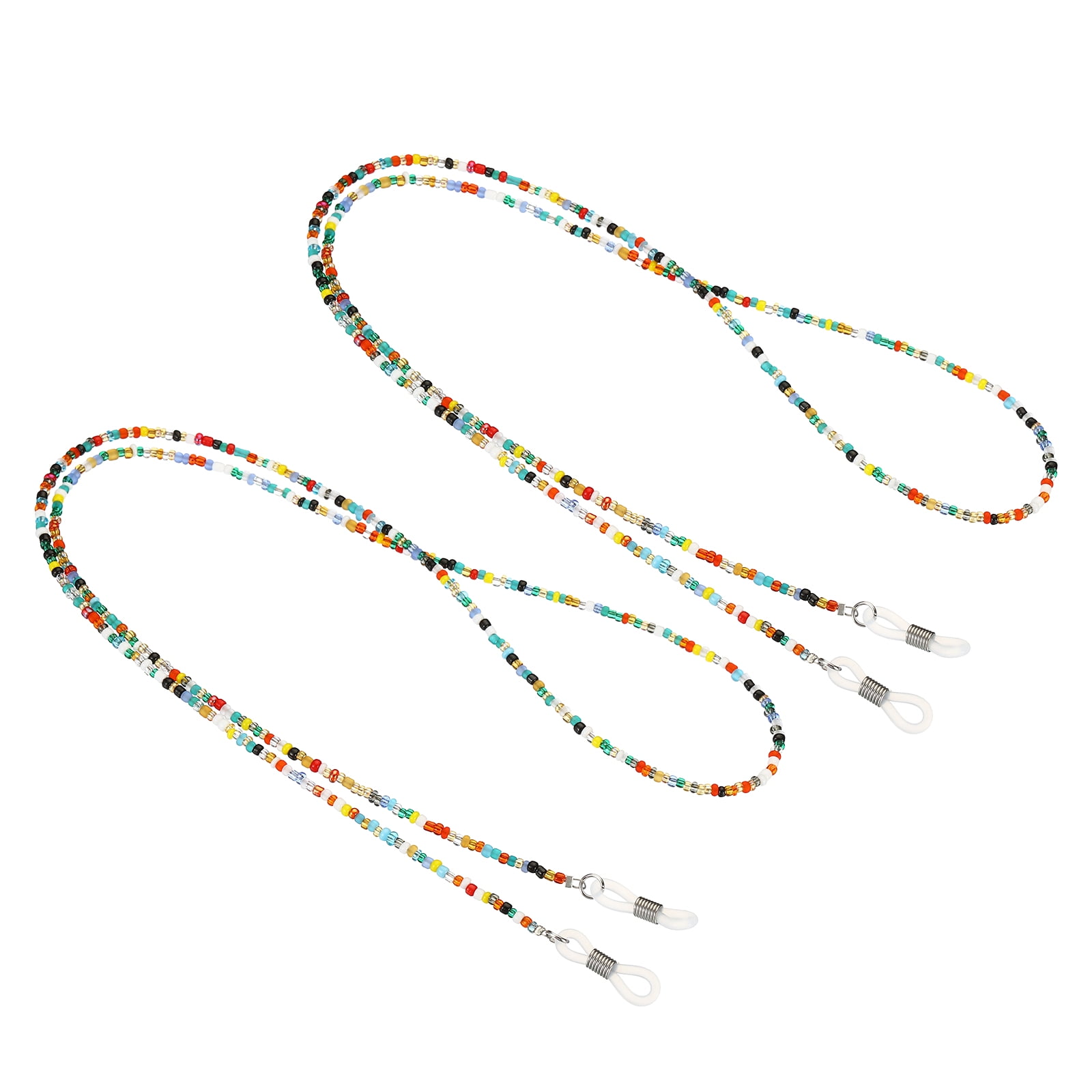 Uxcell Eyeglass Strap 2 Pack Adjustable Eye Glasses Holder Chains Bead ...