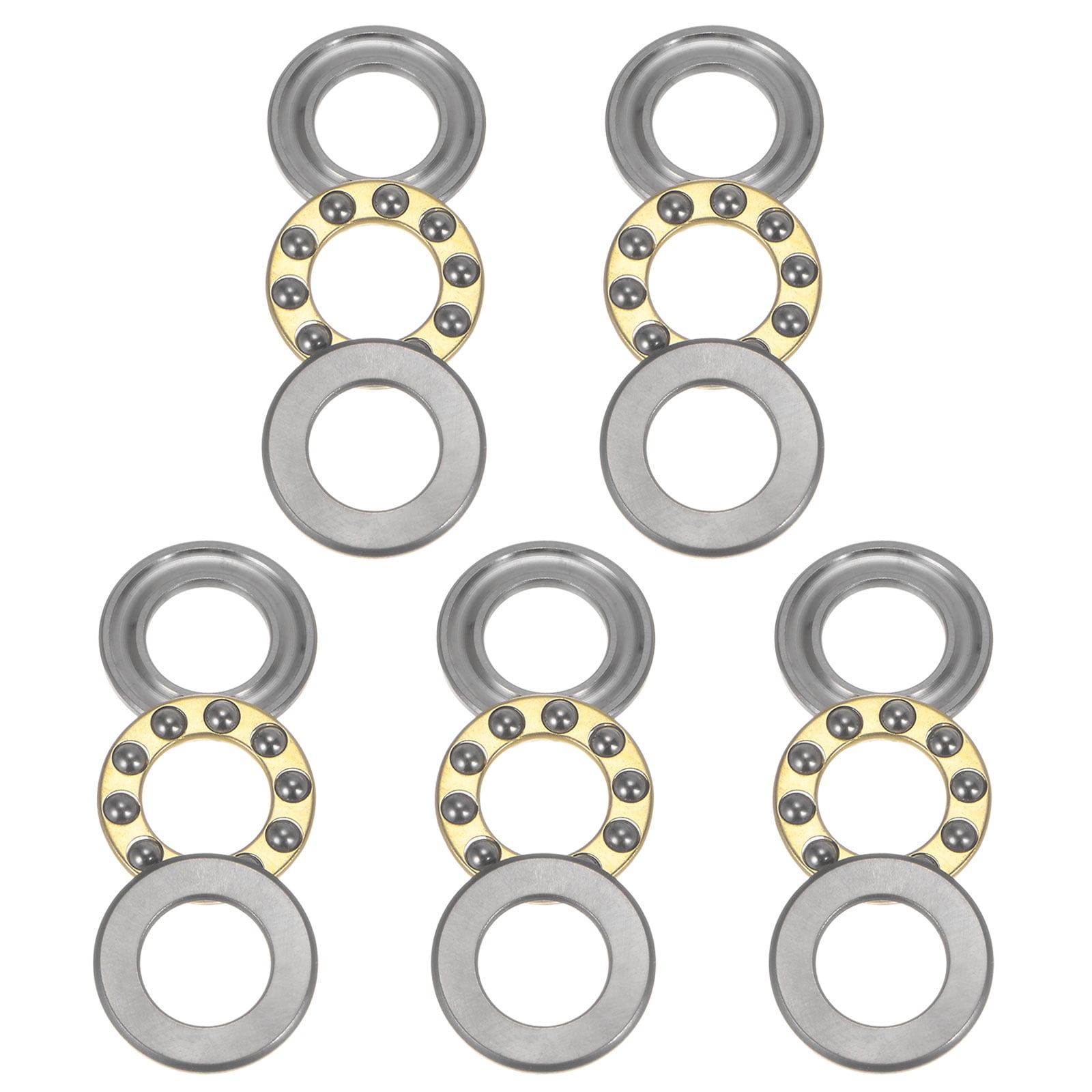 Uxcell F10-18M Miniature Thrust Ball Bearings 10x18x5.5mm Chrome Steel ...