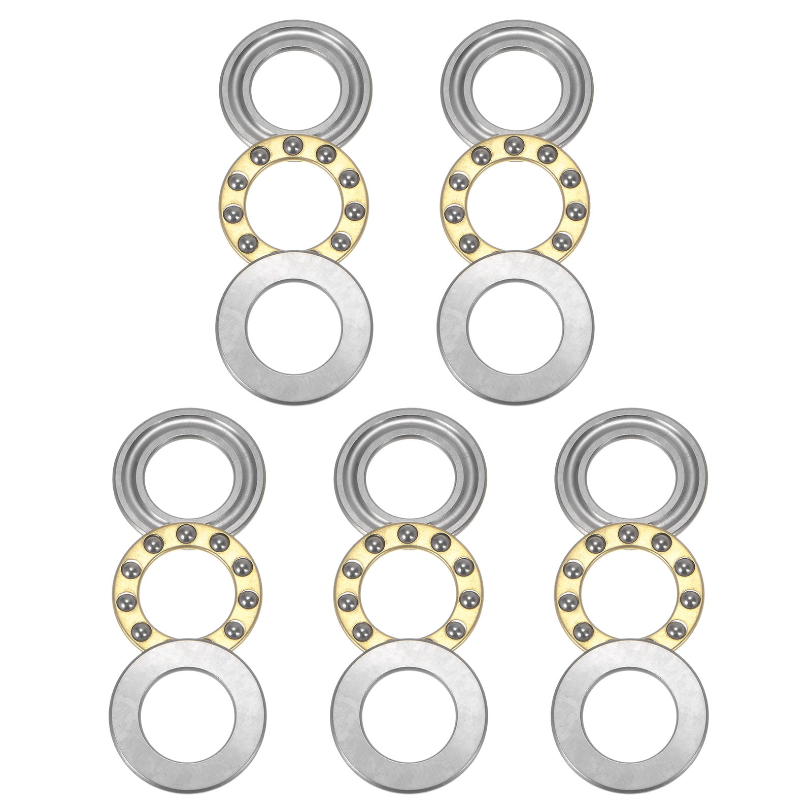 Uxcell F12-21M Miniature Thrust Ball Bearings 12x21x5mm Chrome Steel ...