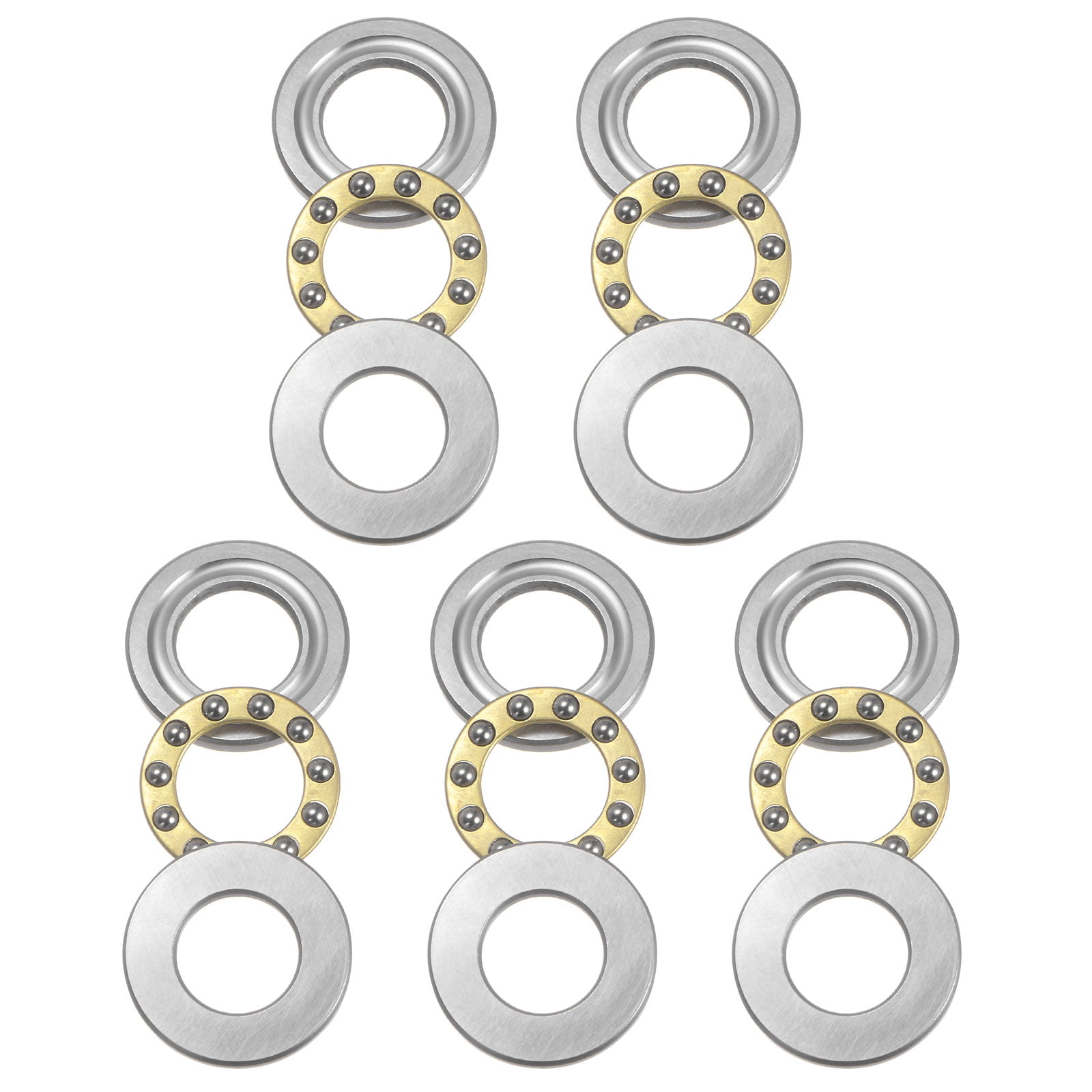 Uxcell F12-23M Miniature Thrust Ball Bearings 12x23x7.5mm Chrome Steel ...