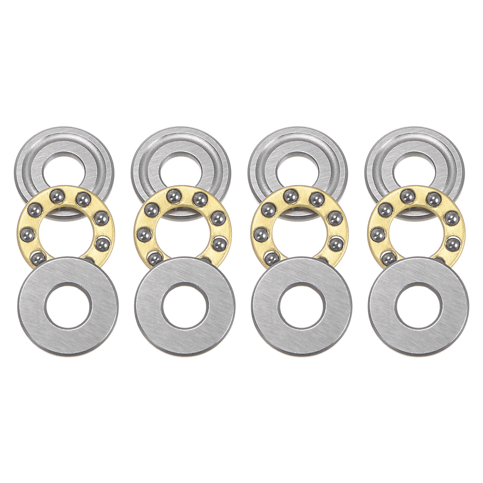 Uxcell F4-10M Miniature Thrust Ball Bearings 4x10x4mm Chrome Steel with ...