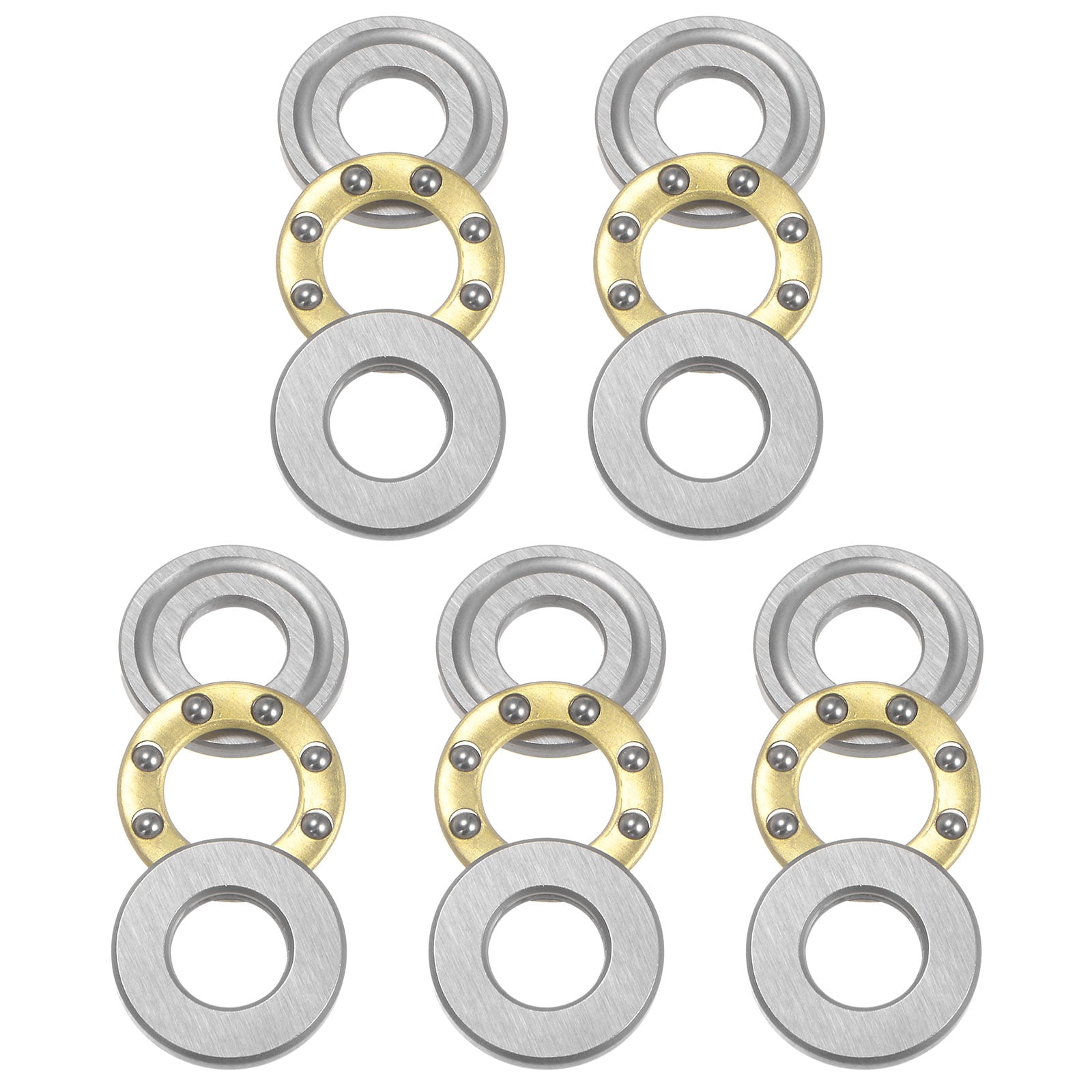 Uxcell F5-11M Miniature Thrust Ball Bearings 5x11x4.5mm Chrome Steel ...