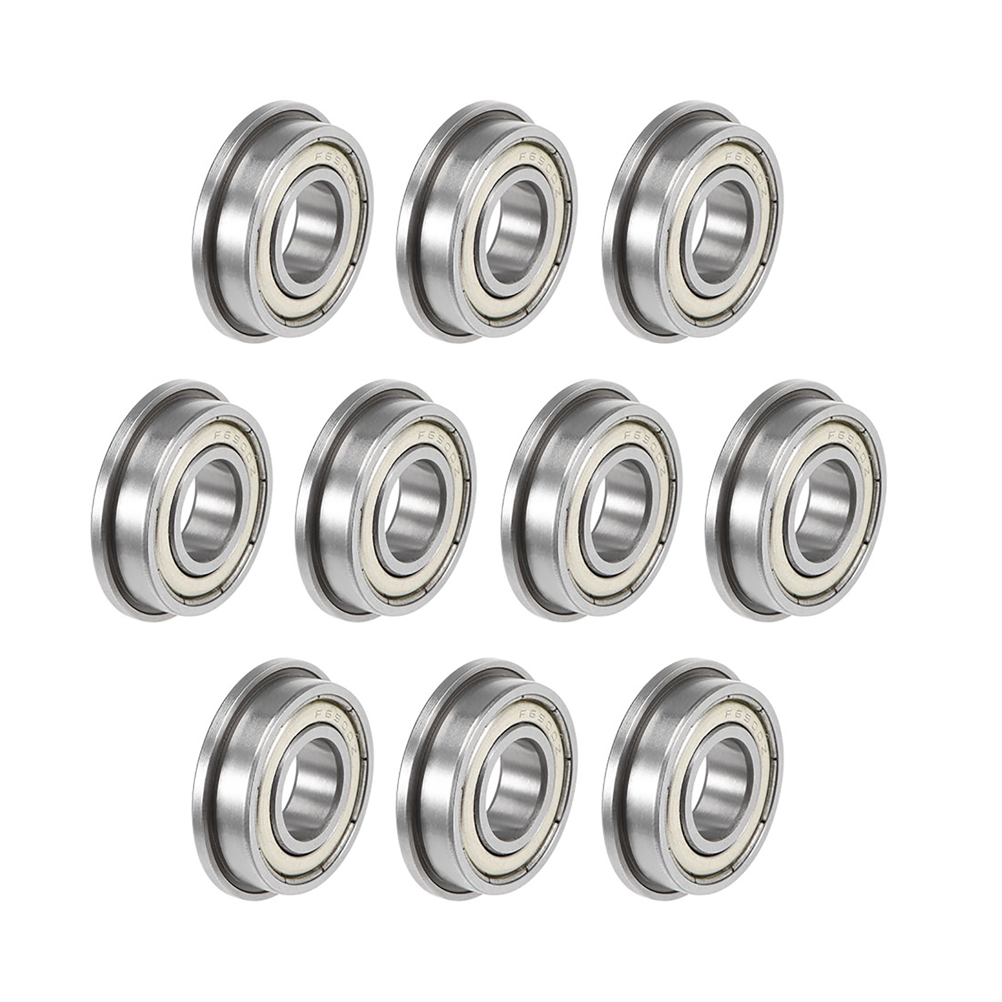 Uxcell F6000ZZ Flange Ball Bearing, 10x26x8mm Shielded Chrome Bearings ...