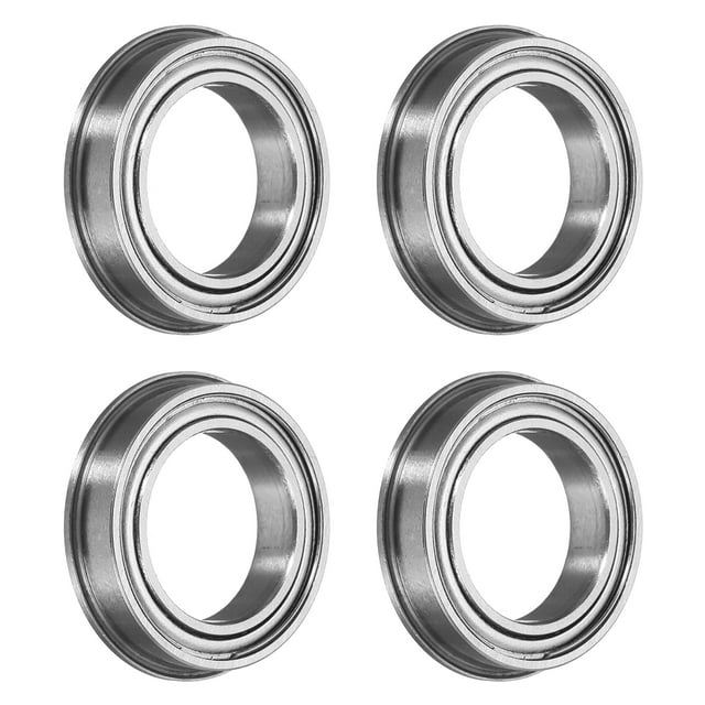 Uxcell F6701ZZ Flanged Ball Bearing, 4pcs 12 x 18 x 4 mm Chrome Steel ... Uxcell F6701ZZ Flanged Ball Bearing, 4pcs 12 x 18 x 4 mm Chrome Steel ...