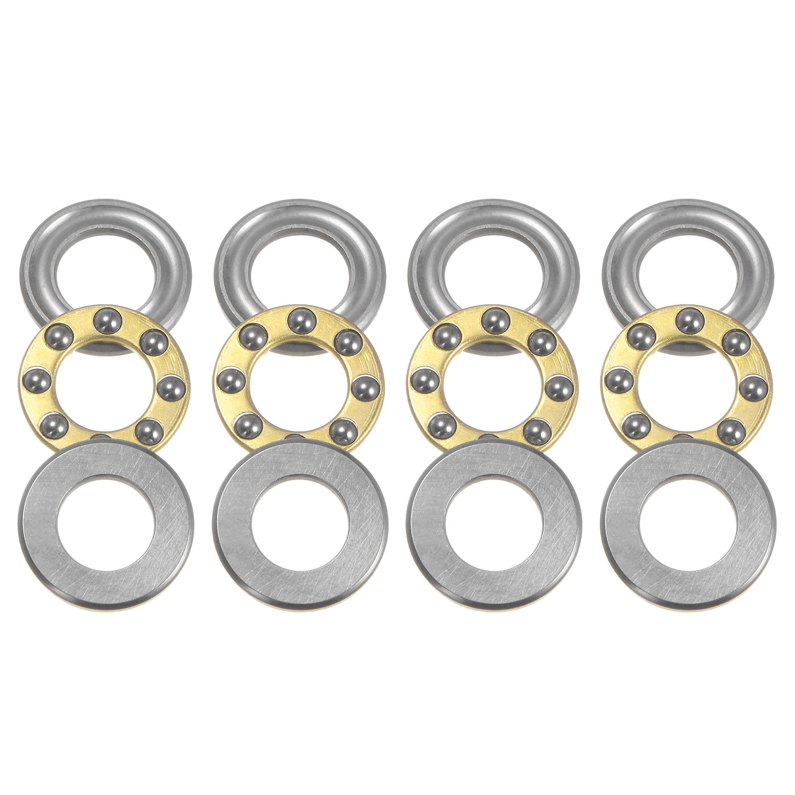Uxcell F7-13M Miniature Thrust Ball Bearings 7x13x4.5mm Chrome Steel ...