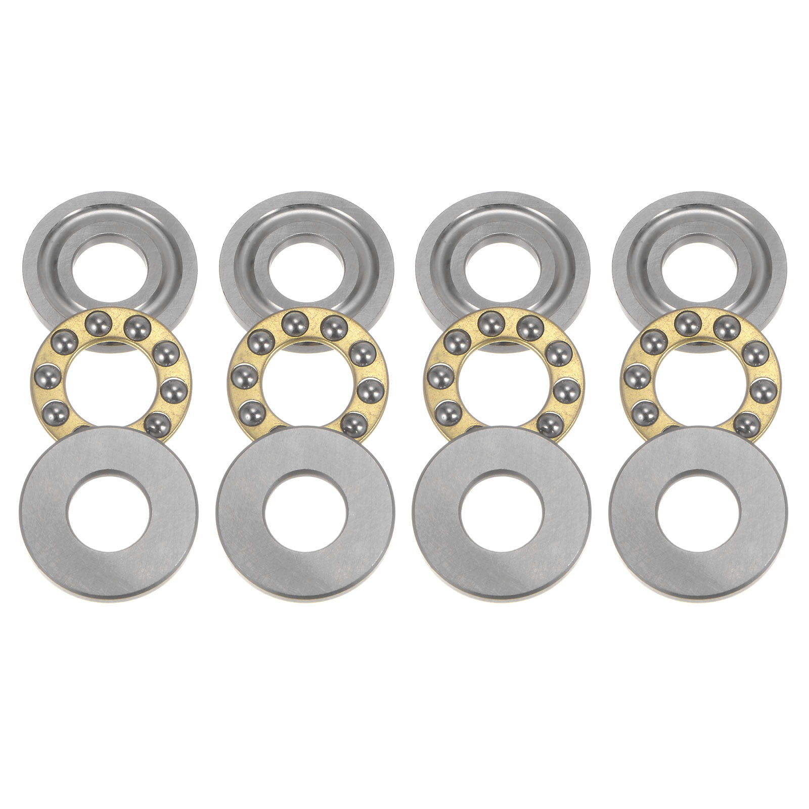 Uxcell F8-19M Miniature Thrust Ball Bearings 8x19x7mm Chrome Steel with ...