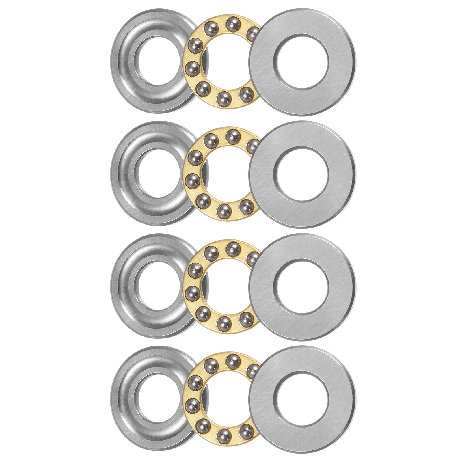 Uxcell F9-20M Thrust Ball Bearing 9x20x7mm Brass with Washers ABEC3 4 ...