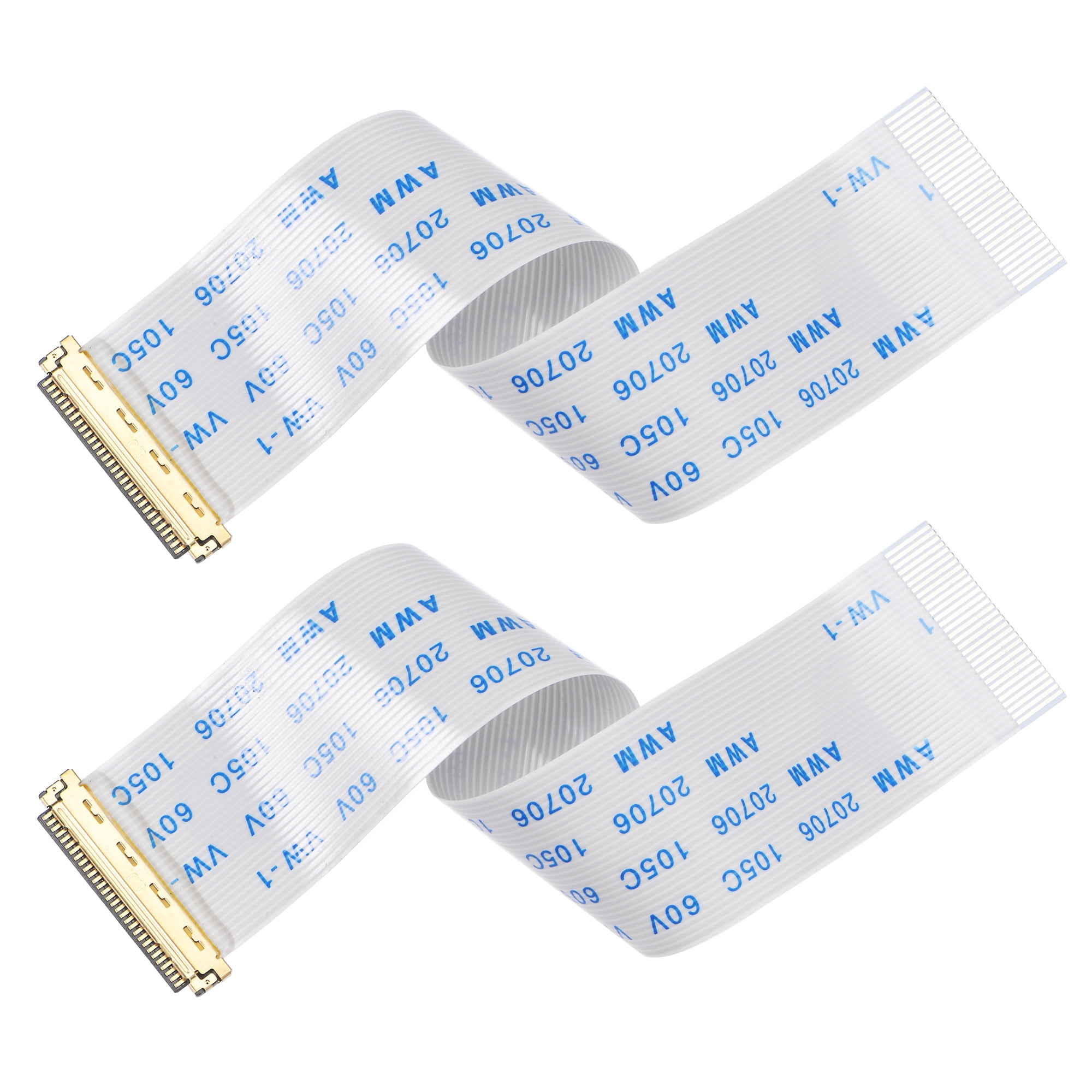 Uxcell FFC Cable 0.5mm Pitch 30 Pin 100mm Flat Ribbon Cable for LCD Screen A Type 2 Pack ...