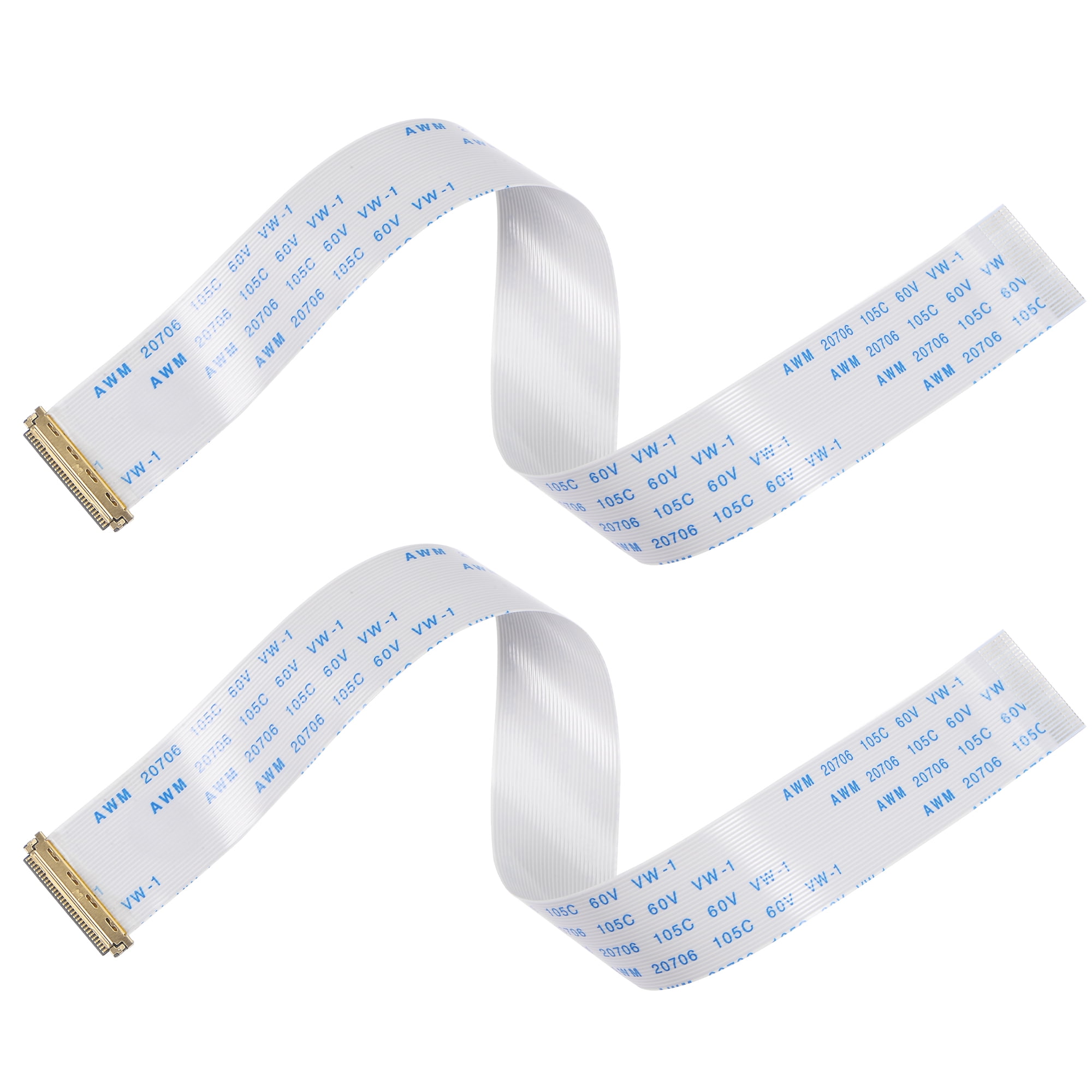 Uxcell FFC Cable 0.5mm Pitch 30 Pin 200mm Flat Ribbon Cable for LCD ...