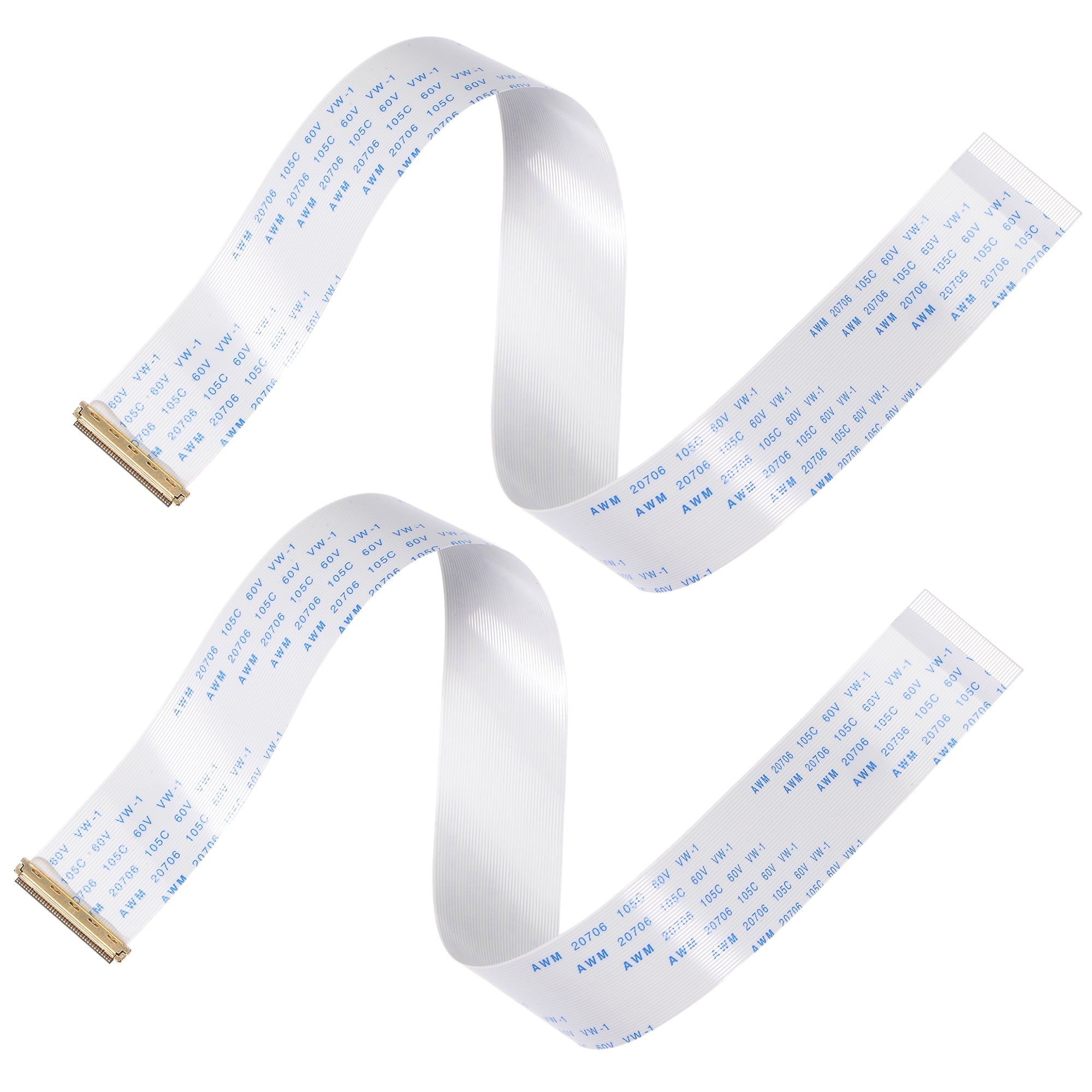 Uxcell FFC Cable 0.5mm Pitch 40 Pin 300mm Flat Ribbon Cable for LCD ...