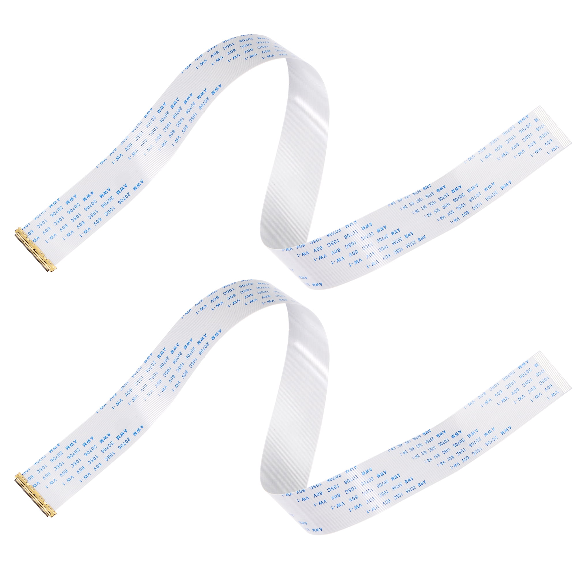 Uxcell FFC Cable 0.5mm Pitch 40 Pin 400mm Flat Ribbon Cable for LCD ...