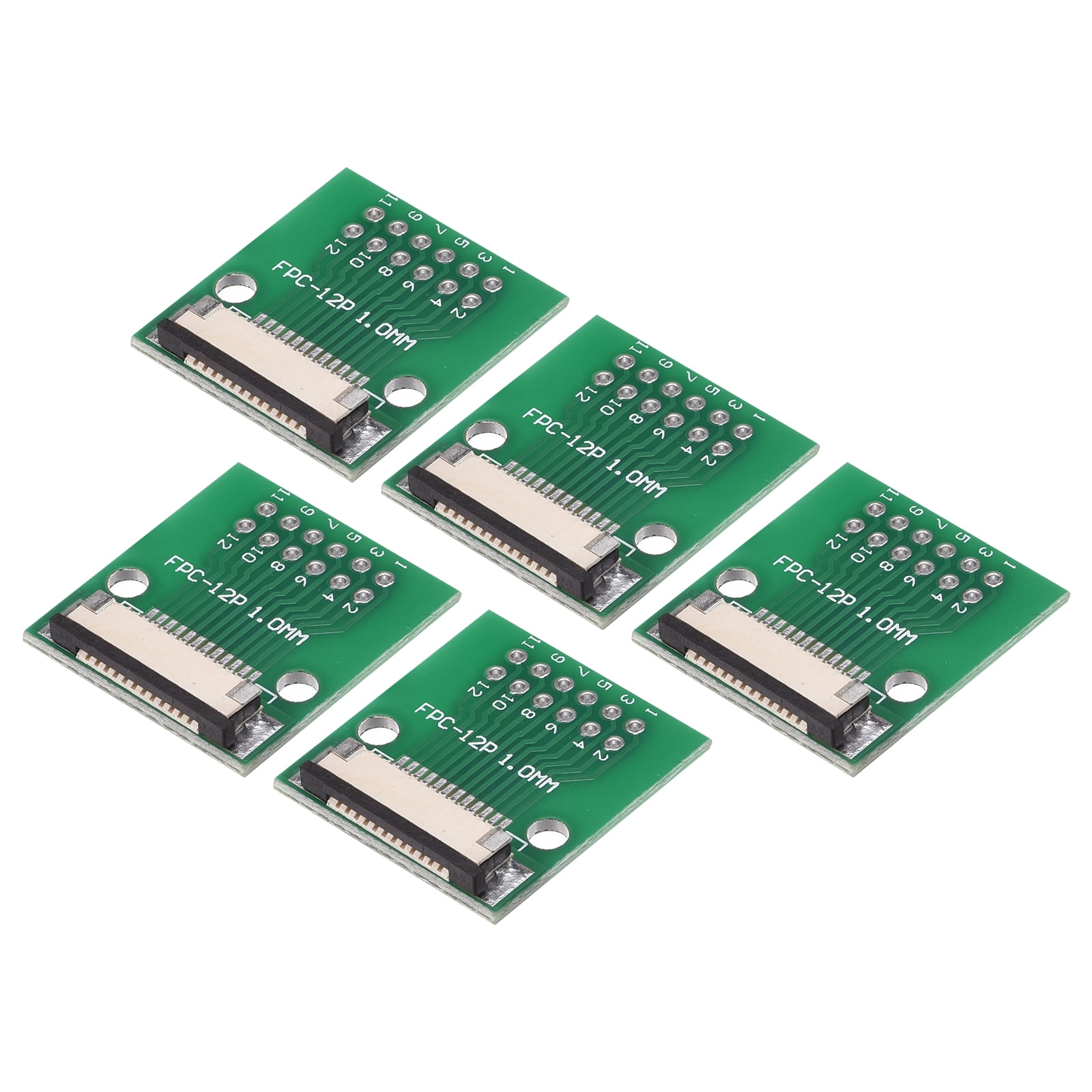 Uxcell FPC Converter Connector 12P 1.0mm on Socket Side, Back 0.5mm, to ...