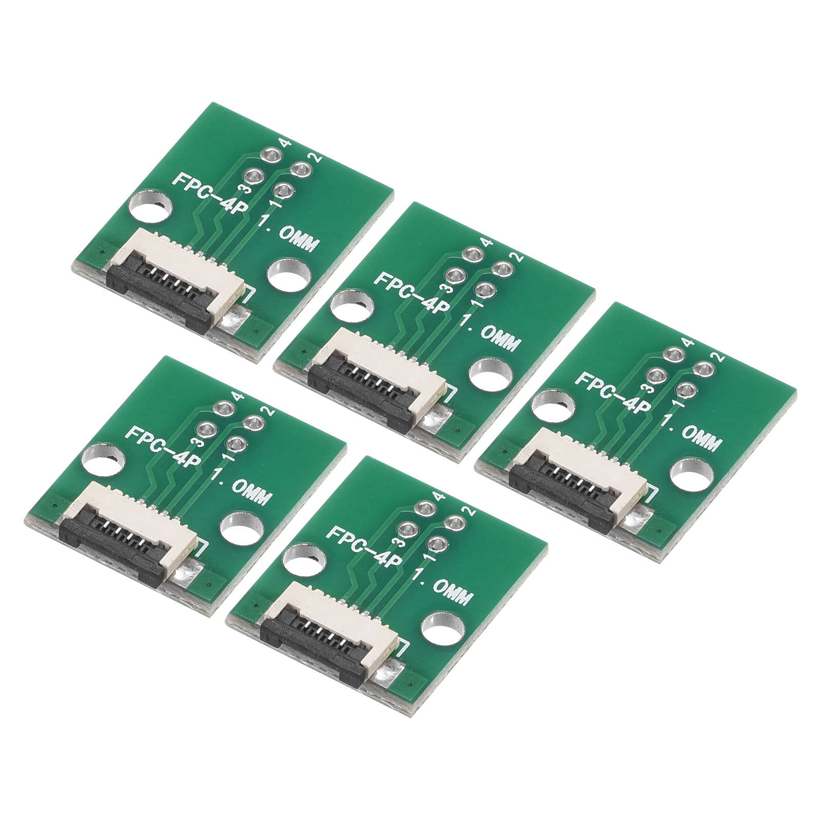 Uxcell FPC Converter Connector 4P 1.0mm on Socket Side, Back 0.5mm, to ...