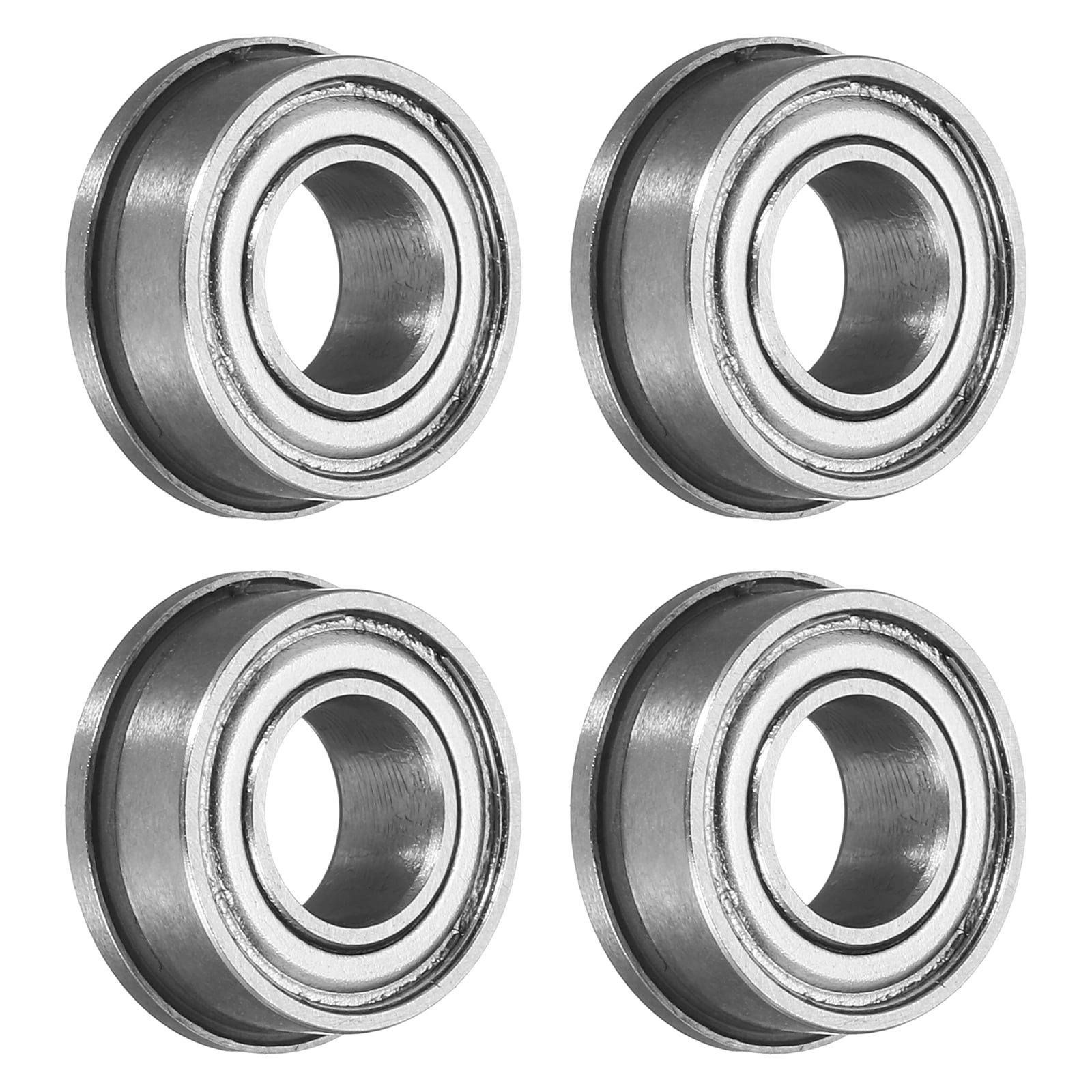 Uxcell FR188ZZ Flanged Ball Bearing, 4pcs 1/4 x 1/2 x 3/16 inch Chrome ...