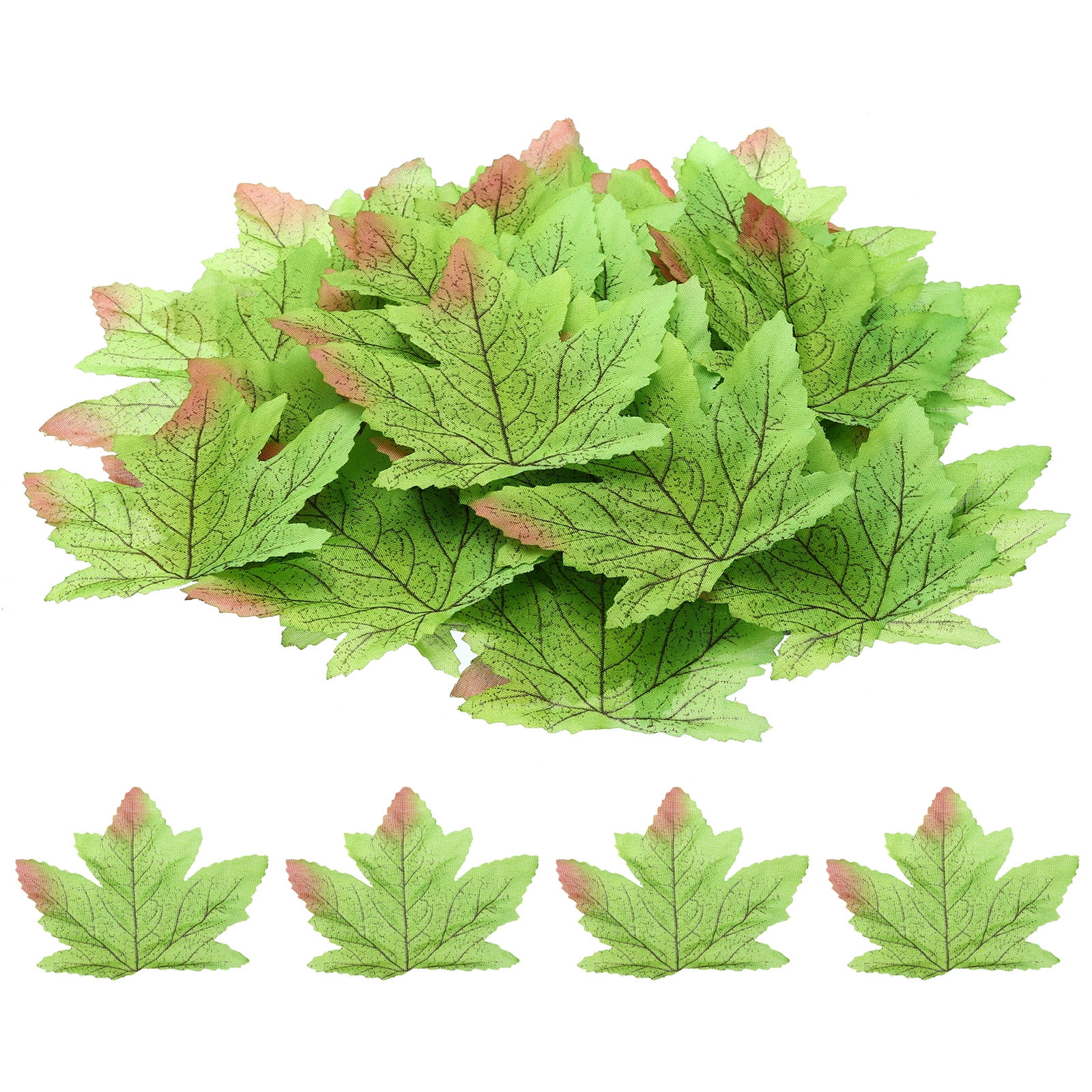 Uxcell Fake Fall Leaves, 200 Pack Artificial Maple Leaves Artificial ...