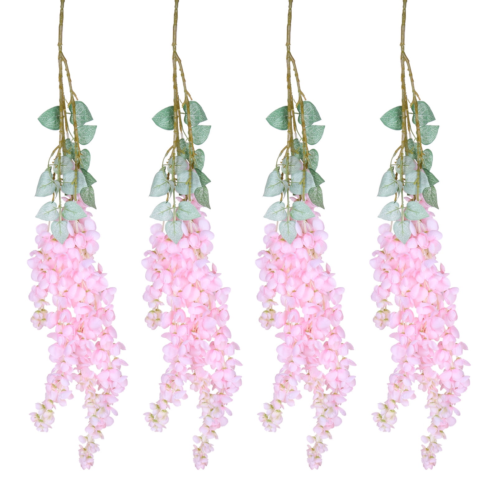 Uxcell Fake Hanging Vine Flower Artificial Vine Silk Flowers 39.4 Inch ...