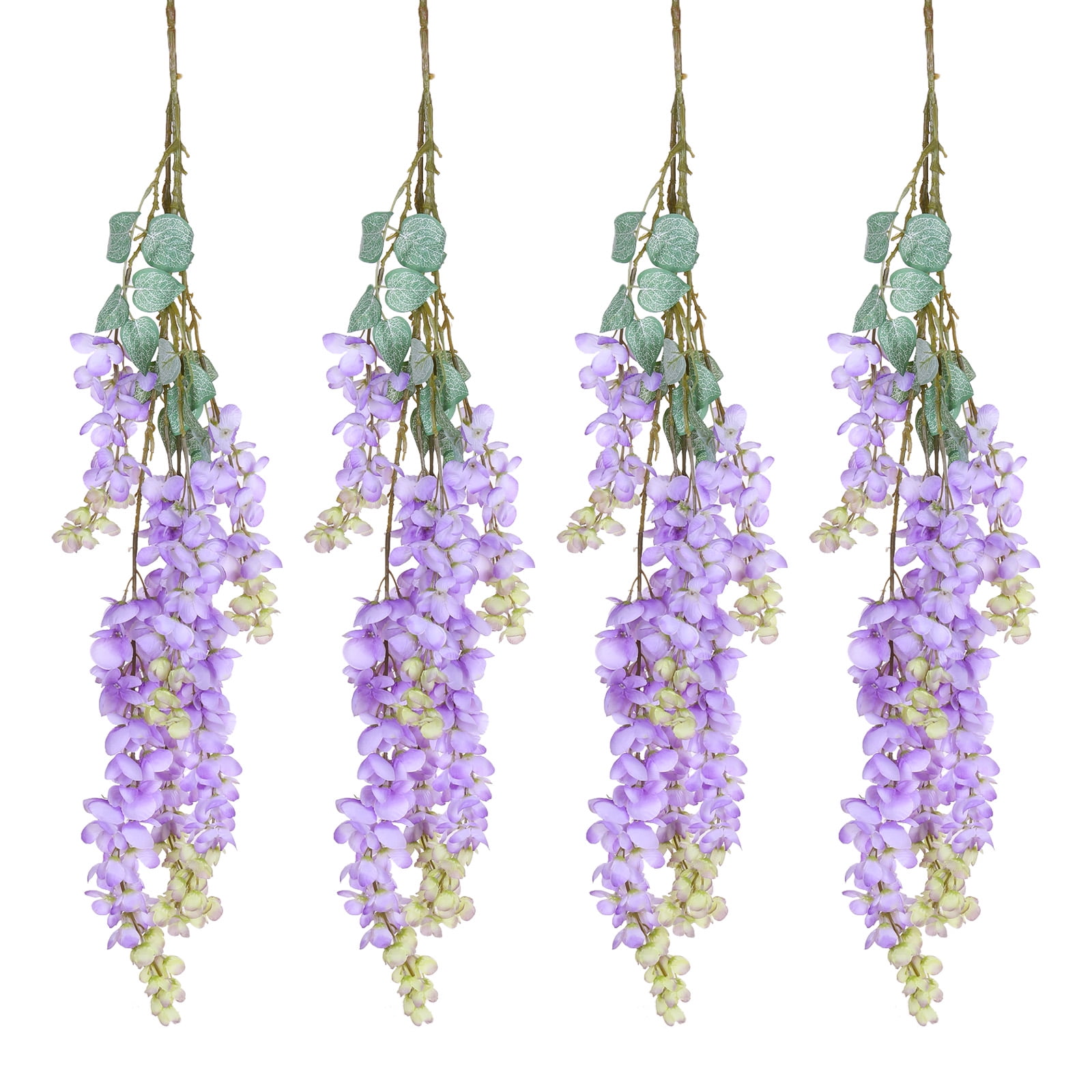 Uxcell Fake Hanging Vine Flower Artificial Vine Silk Flowers 39.4 Inch ...