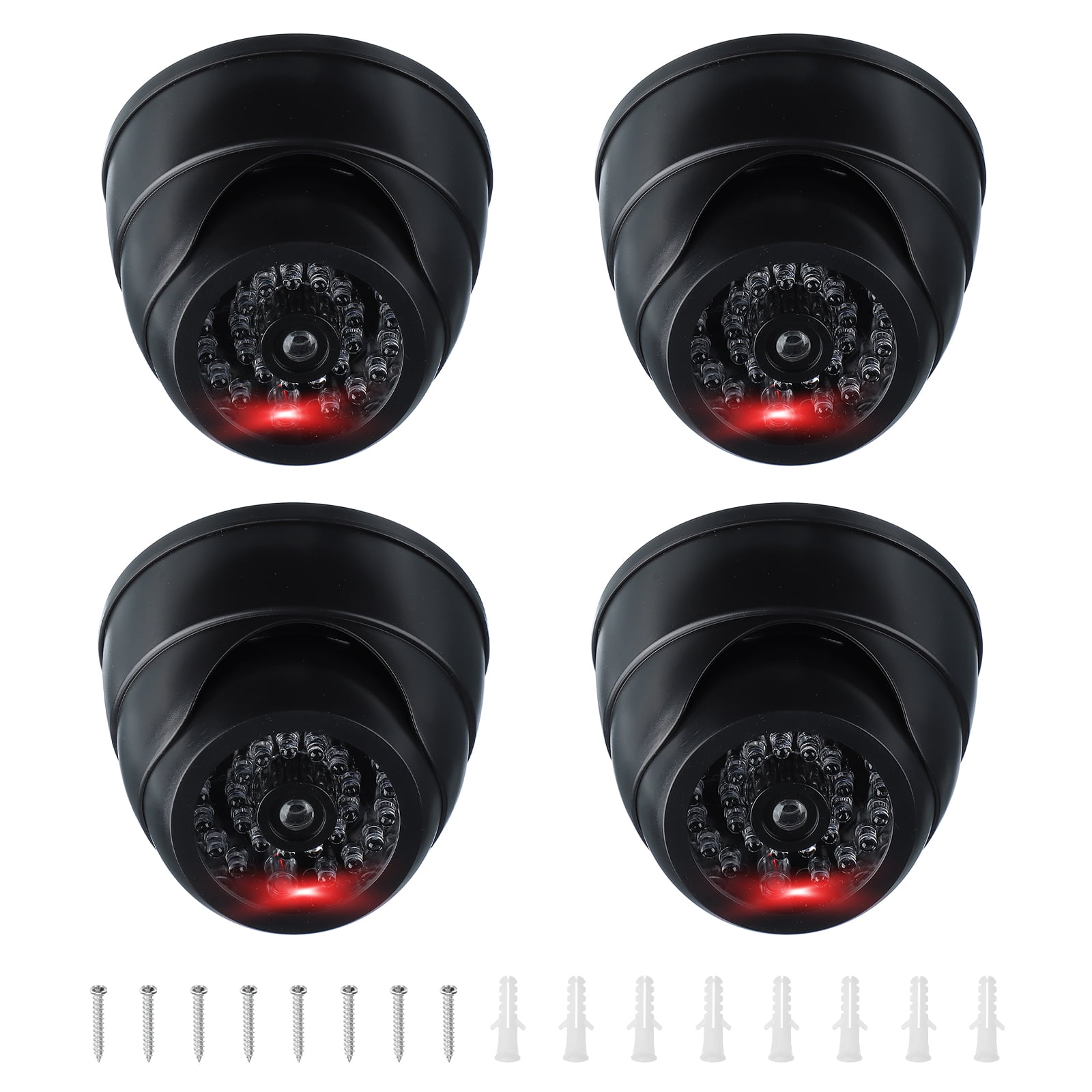 Uxcell Fake Security Camera, Dummy Dome Cameras with Flashing Red LED ...