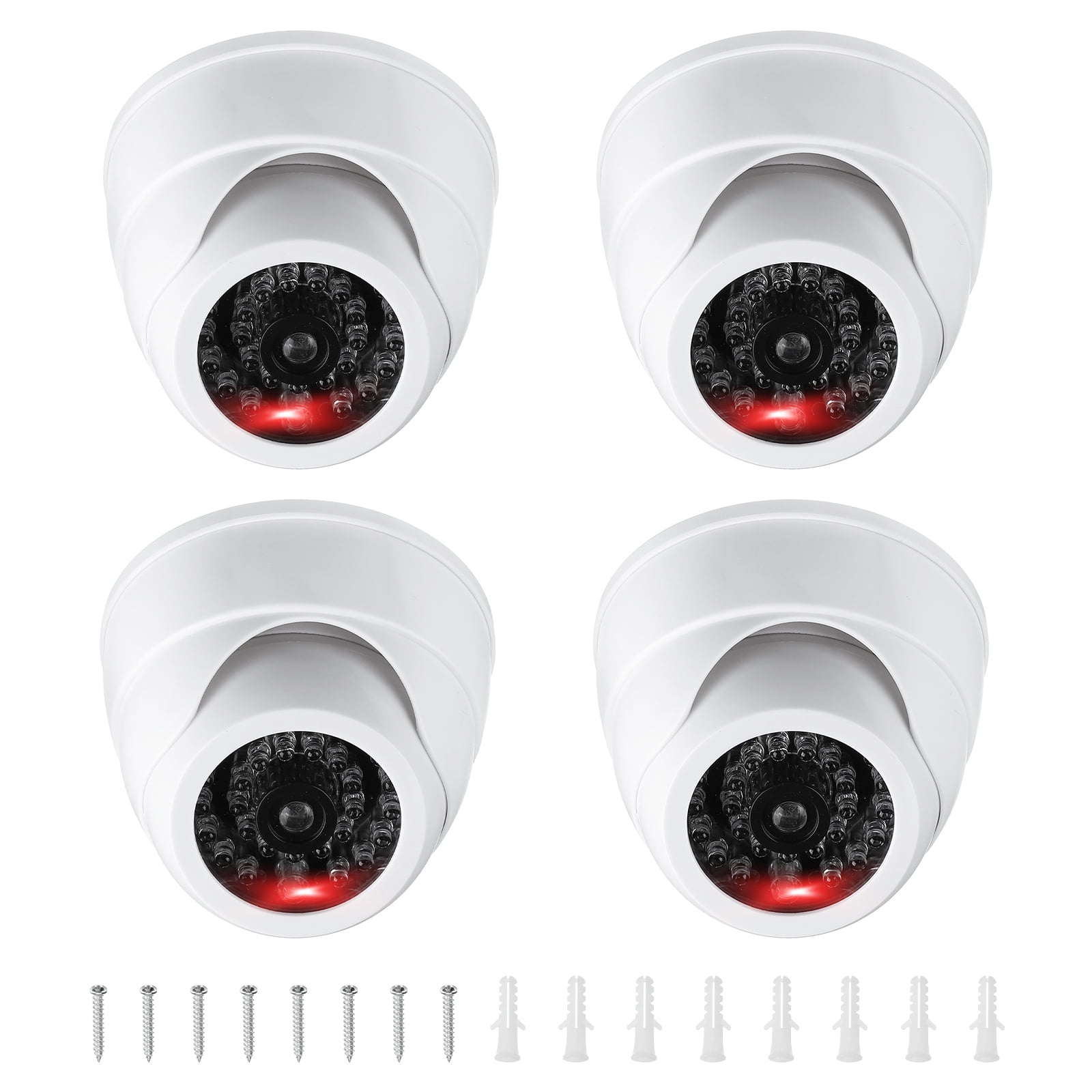 Uxcell Fake Security Camera, Dummy Dome Cameras with Flashing Red LED ...
