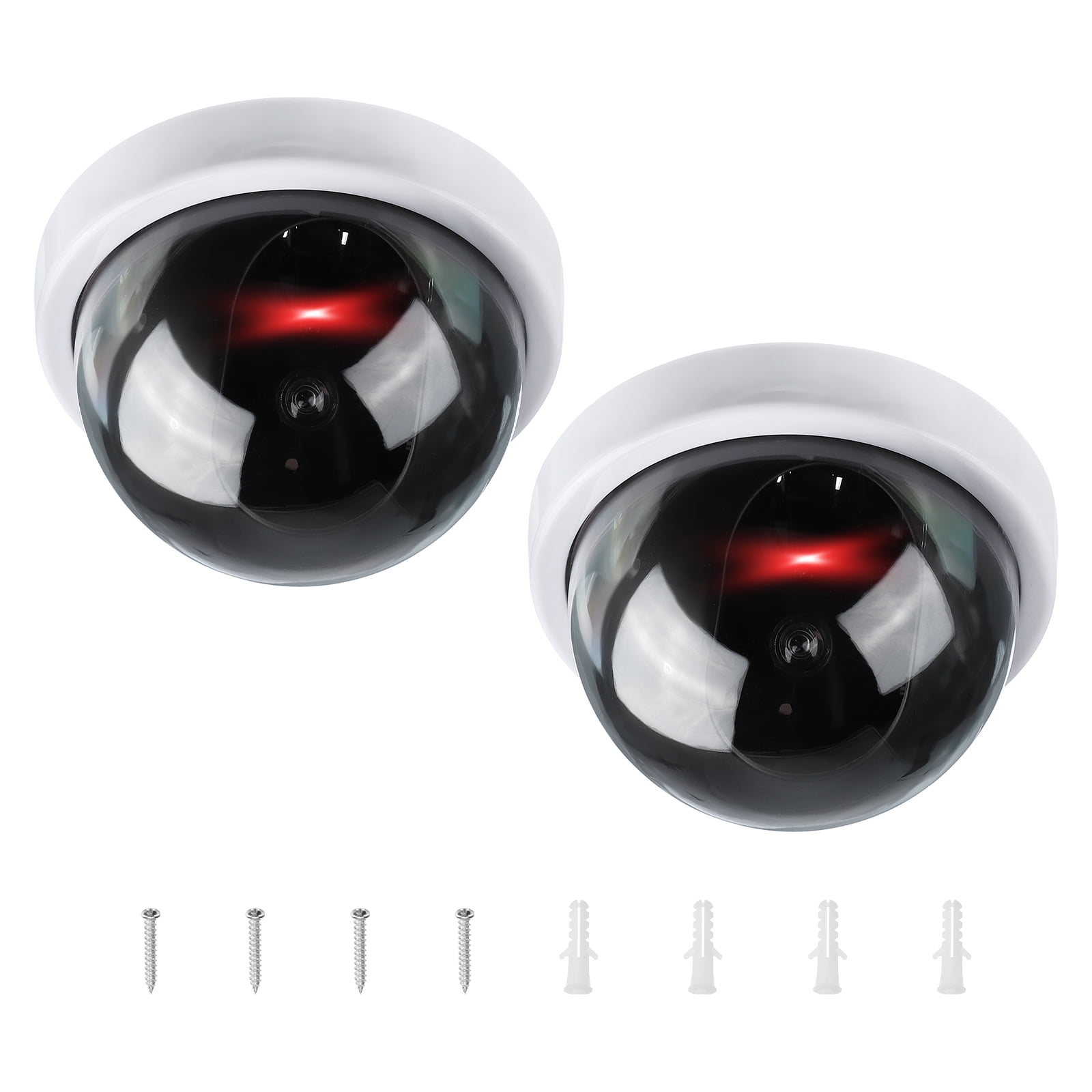 Uxcell Fake Security Camera, Dummy Dome Cameras with Flashing Red LED ...