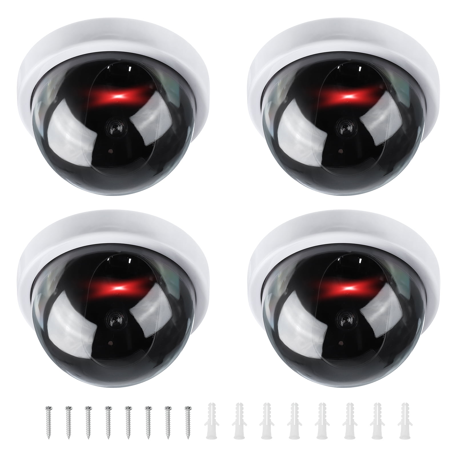 Uxcell Fake Security Camera, Dummy Dome Cameras with Flashing Red LED ...
