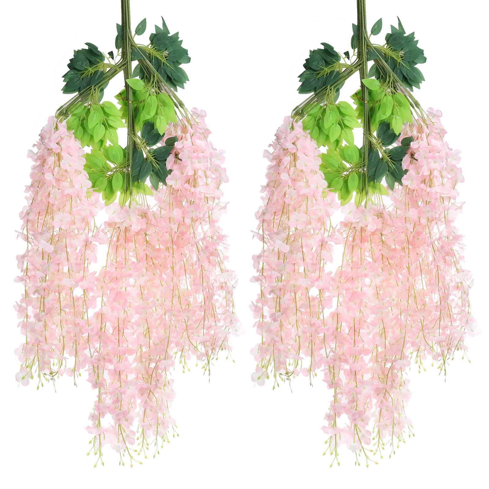 Uxcell Fake Wisteria Hanging Flower 3.6 Ft/43.3 In Artificial Silk ...