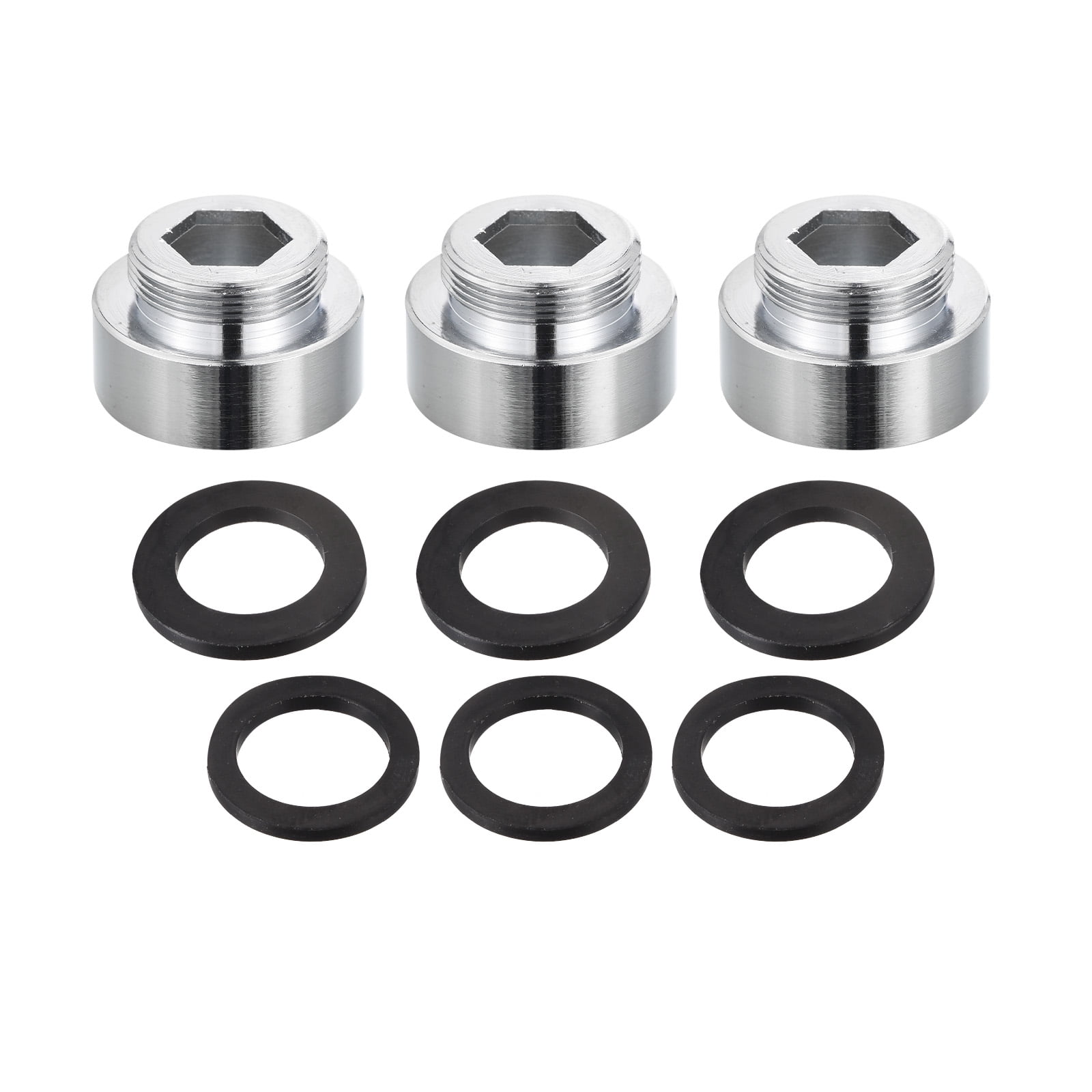 Uxcell Faucet Adapter, M24.5mmx8.5mm FeMale Thread to M22mmx6mm Male ...