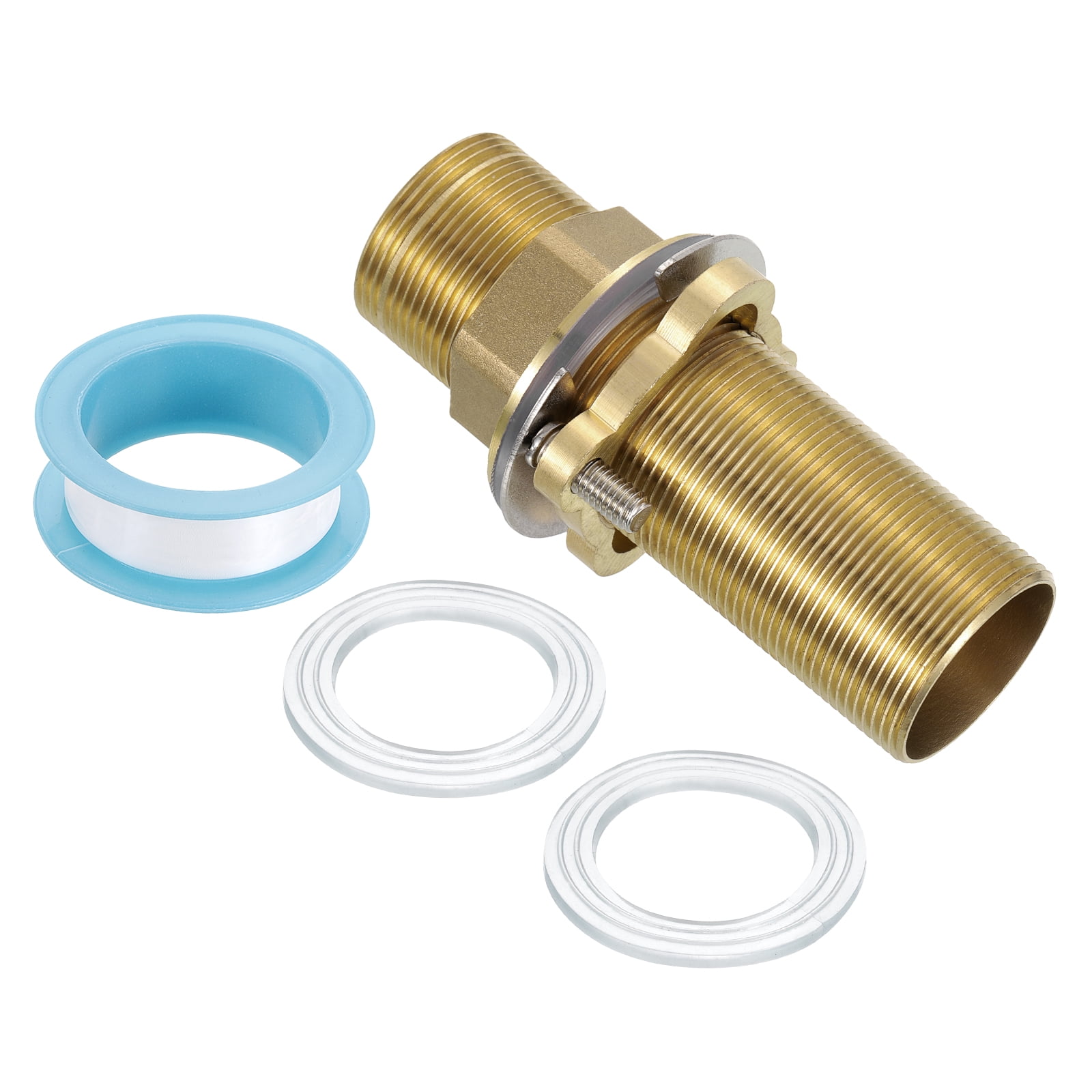 Uxcell Faucet Mount Extension Shank 4"x 1.25" Brass Pipe Faucet ...