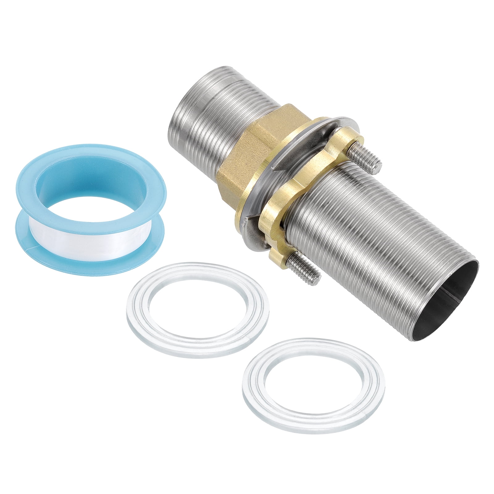 Uxcell Faucet Mount Extension Shank 4"x 1.25" Stainless Steel Pipe ...
