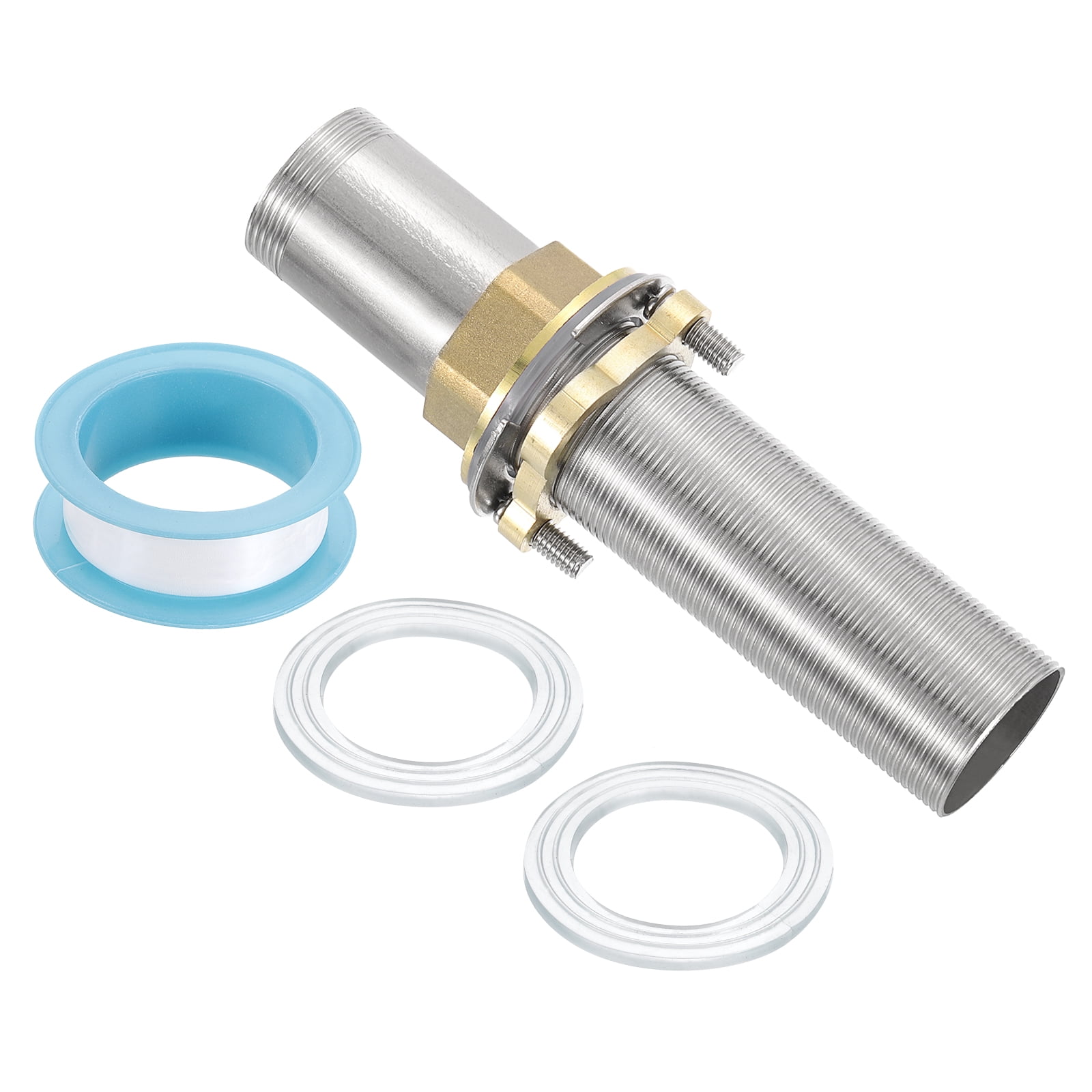 Uxcell Faucet Mount Extension Shank 6"x 1.25" Stainless Steel Pipe ...