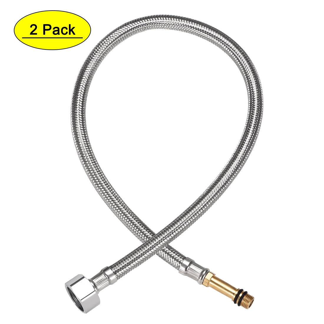 Uxcell Faucet Supply Connector 304 Stainless Steel G1/2 Female x 1/8NPT ...