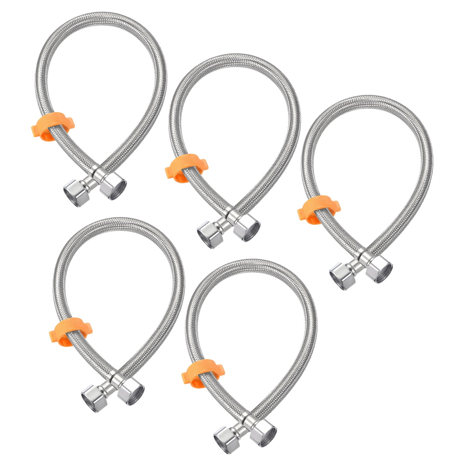 Uxcell Faucet Supply Line Connector, G1/2 Female x G1/2 Female 20 Inch ...