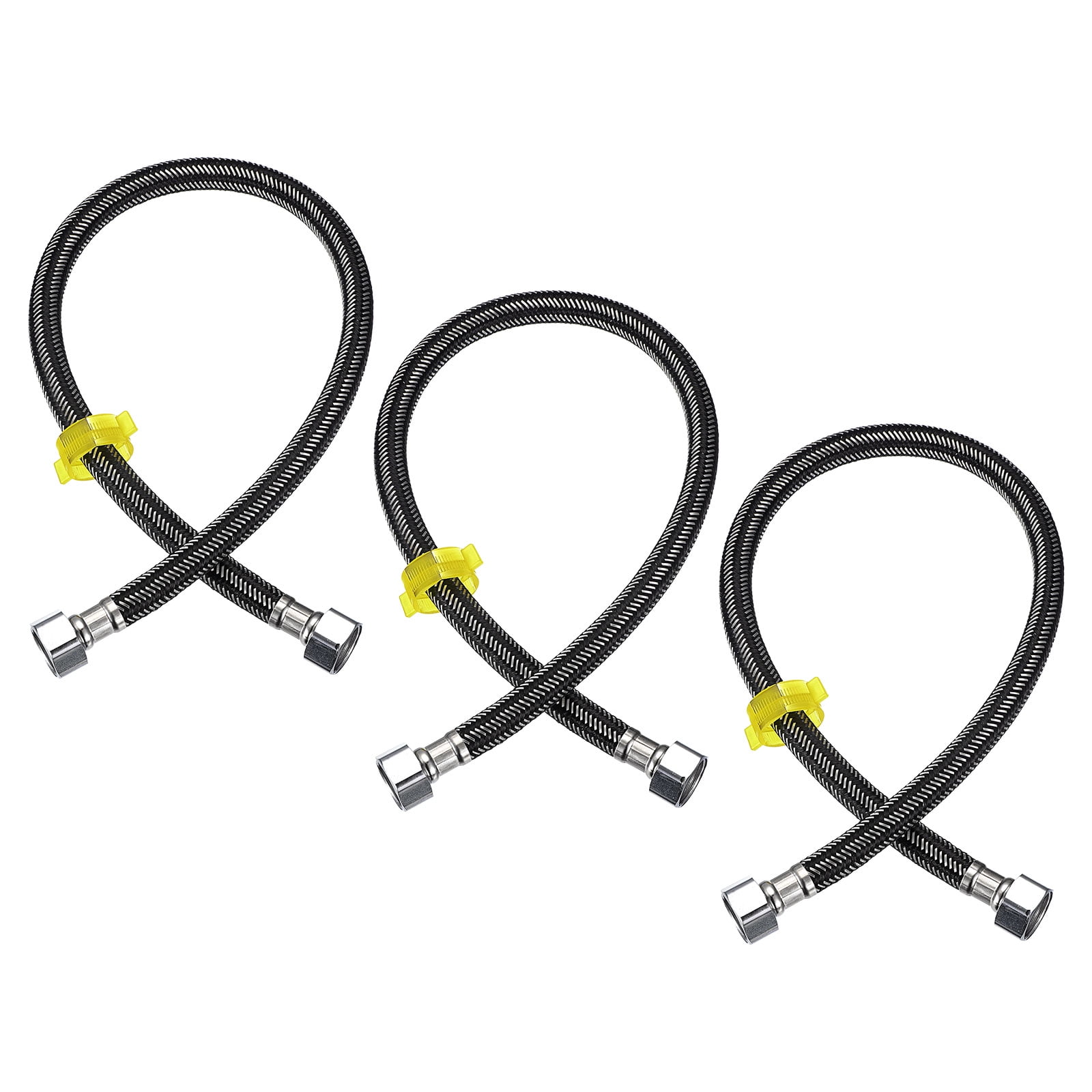 Uxcell Faucet Supply Line Connector, G1/2 Female x G1/2 Female 24 Inch ...