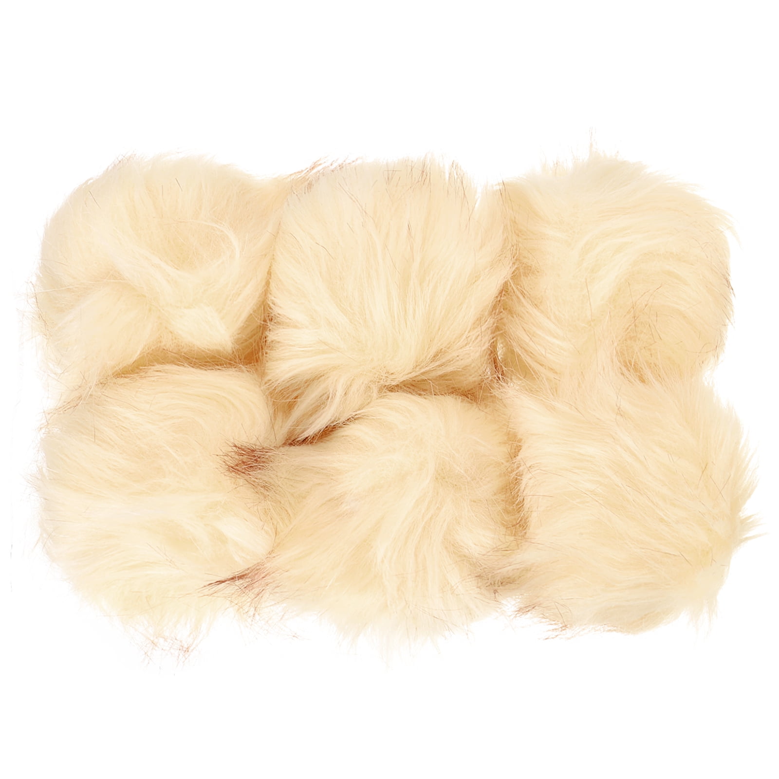 Uxcell Faux Fur Pom Poms for Hats, Fluffy Soft Fur Poms Balls with ...